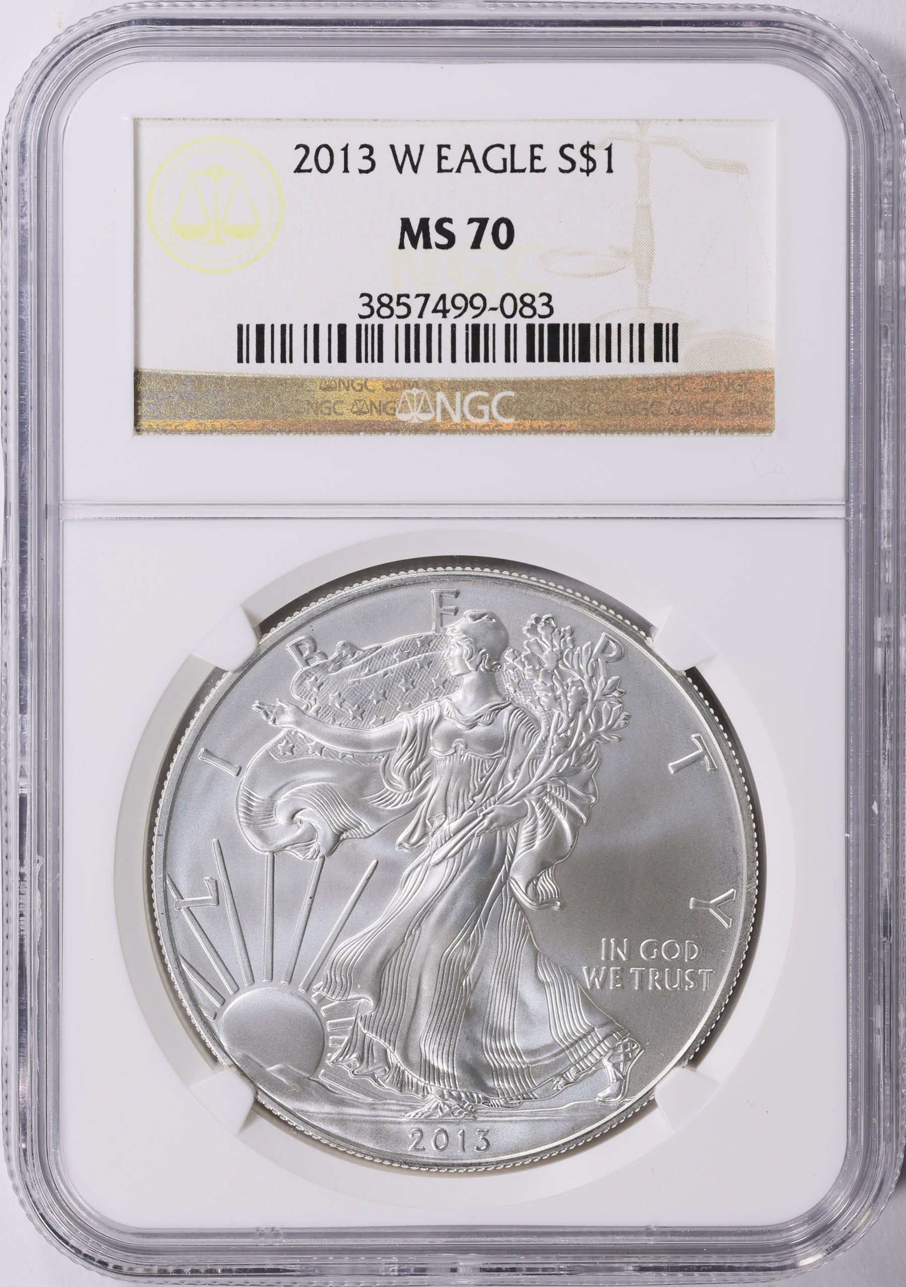 2013-W $1 Silver Eagle Burnished NGC MS-70 (Item 1964119 ...