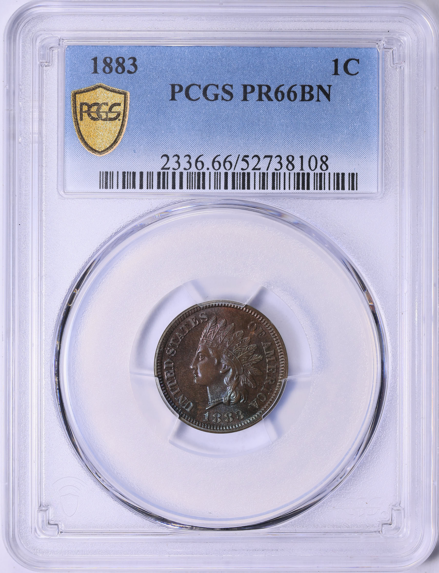 1883 Indian Cent PCGS Proof-66 BN (Toned) (Item 1965629 ...