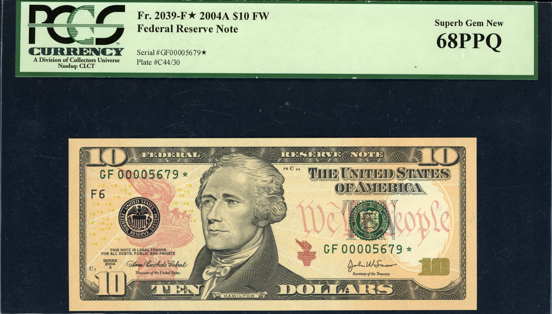 Fr. 2039-F* (GF* Block) 2004A $10 Atlanta Federal Reserve Star Note ...