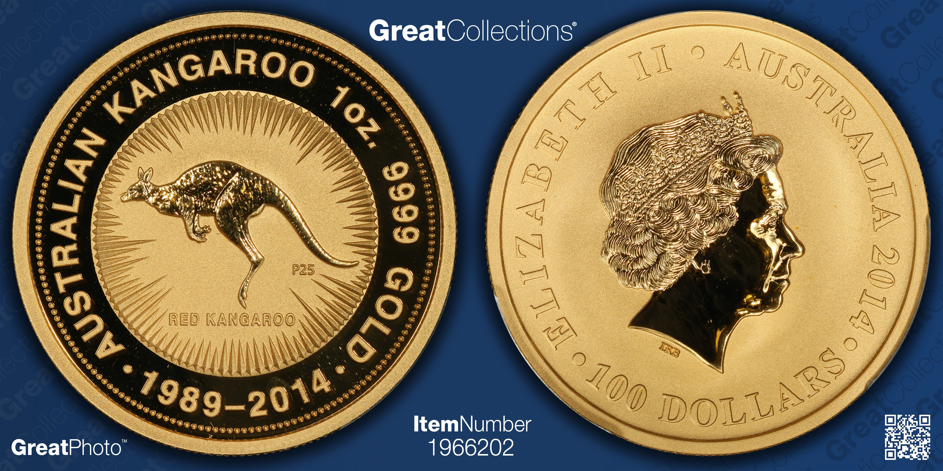 Australia 2014-P25 Gold $100 Kangaroo 25th Anniversary First Strike KM ...