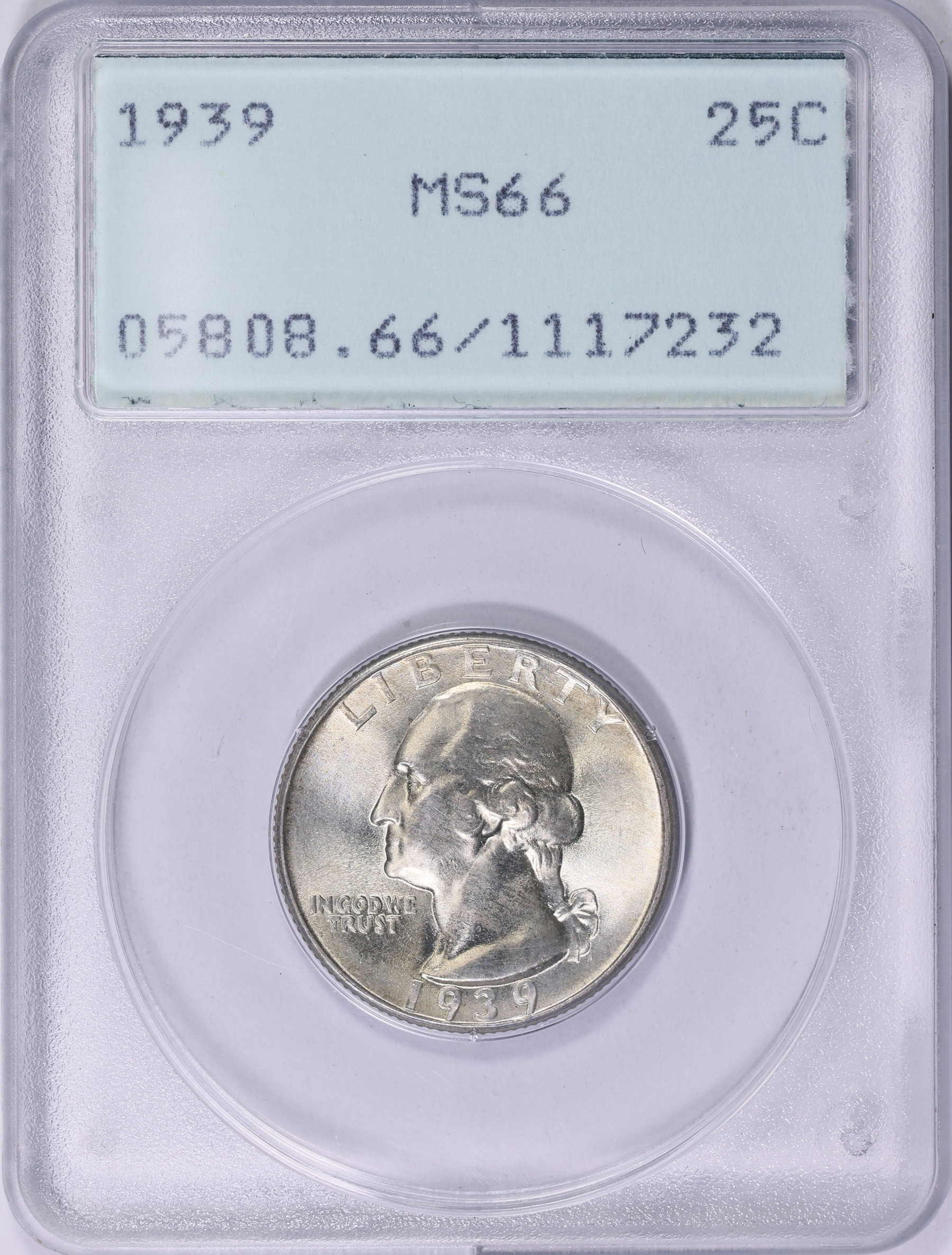 1939 Washington Quarter PCGS MS-66 OGH (1st Gen) (Item 1966946 ...
