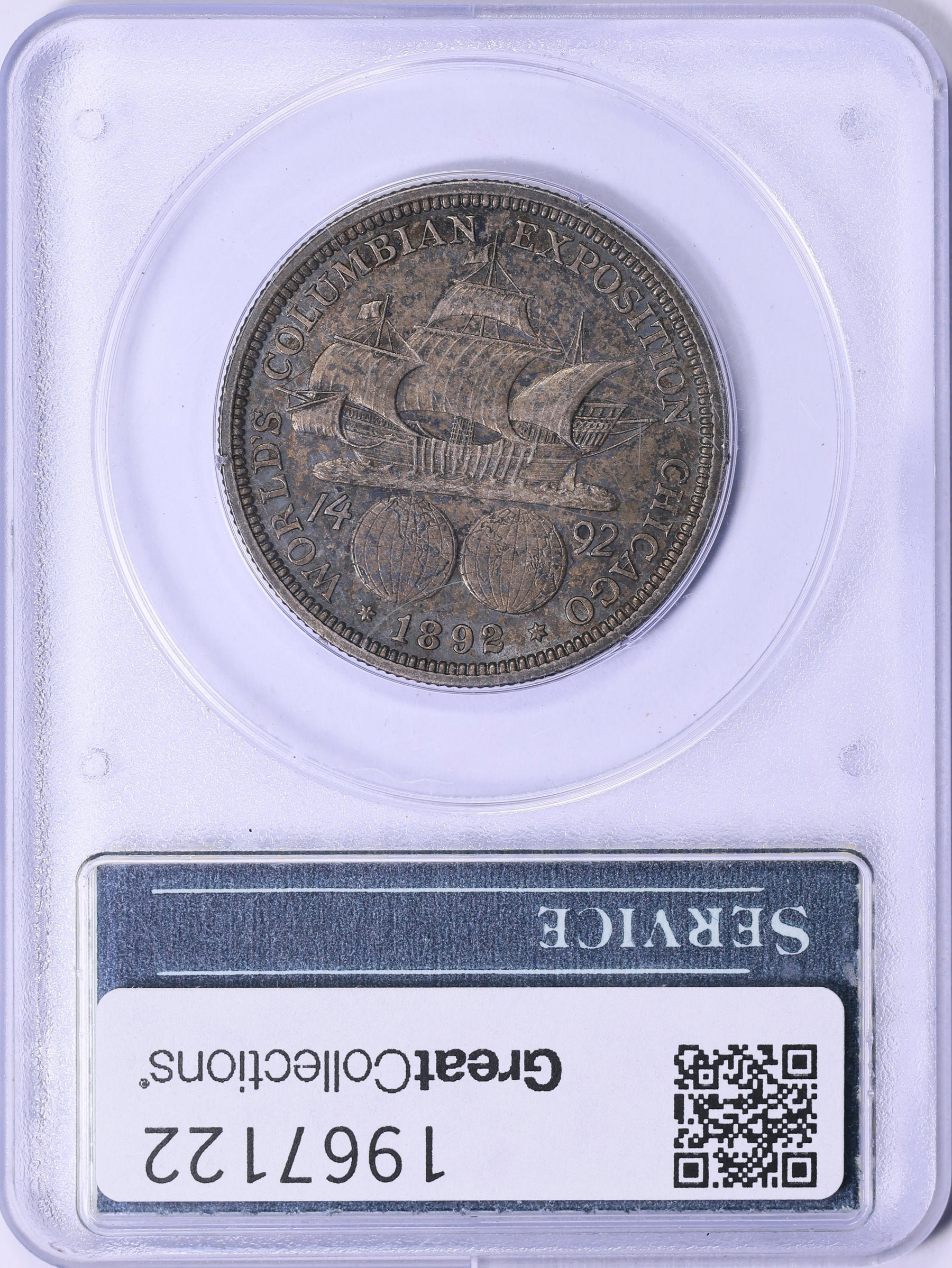 1892 World Columbian Exposition Half Dollar PCGS MS-62 OGH (1st Gen ...