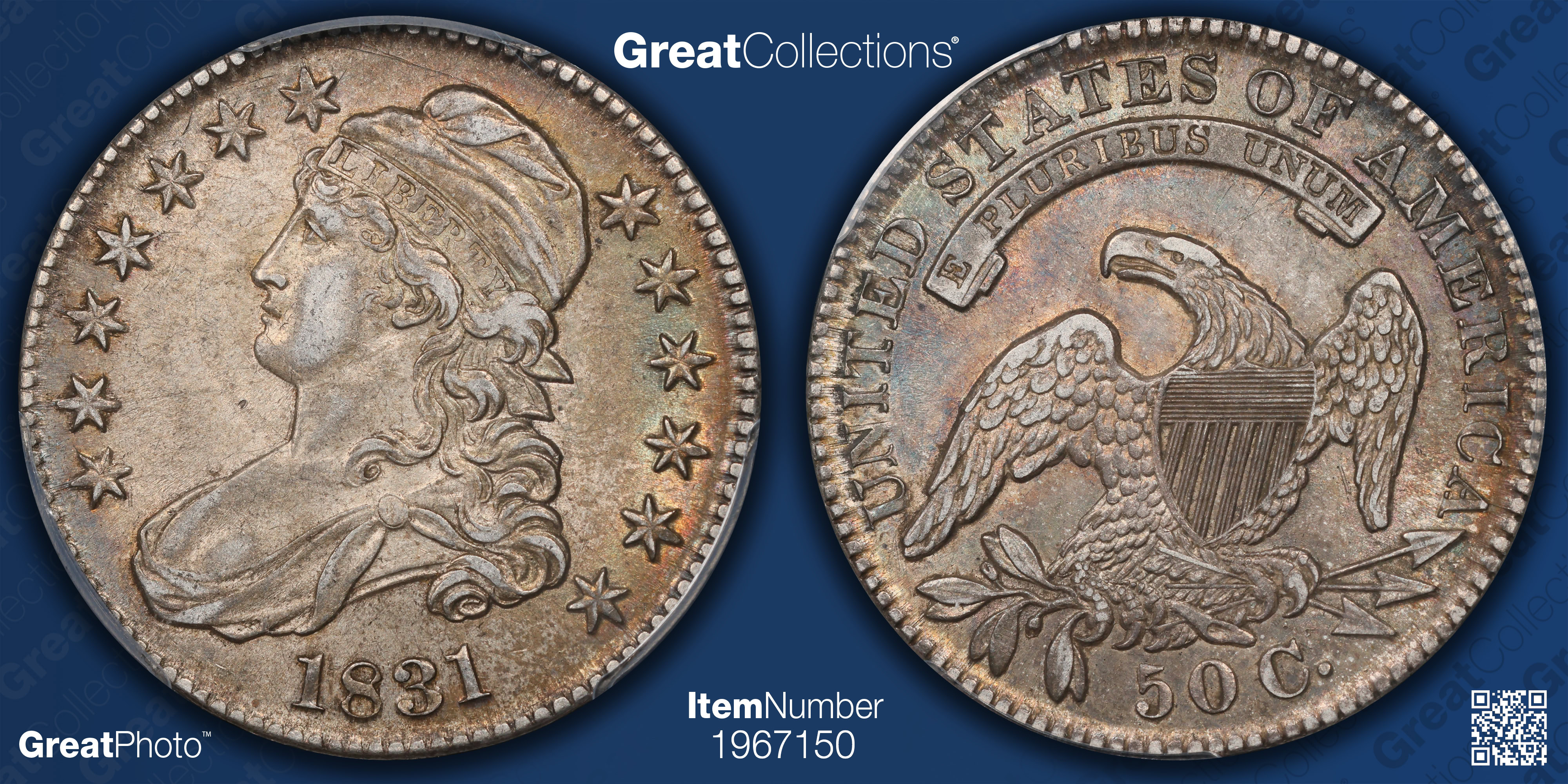 1831 Capped Bust Half Dollar PCGS AU-55 (Item 1967150 ...