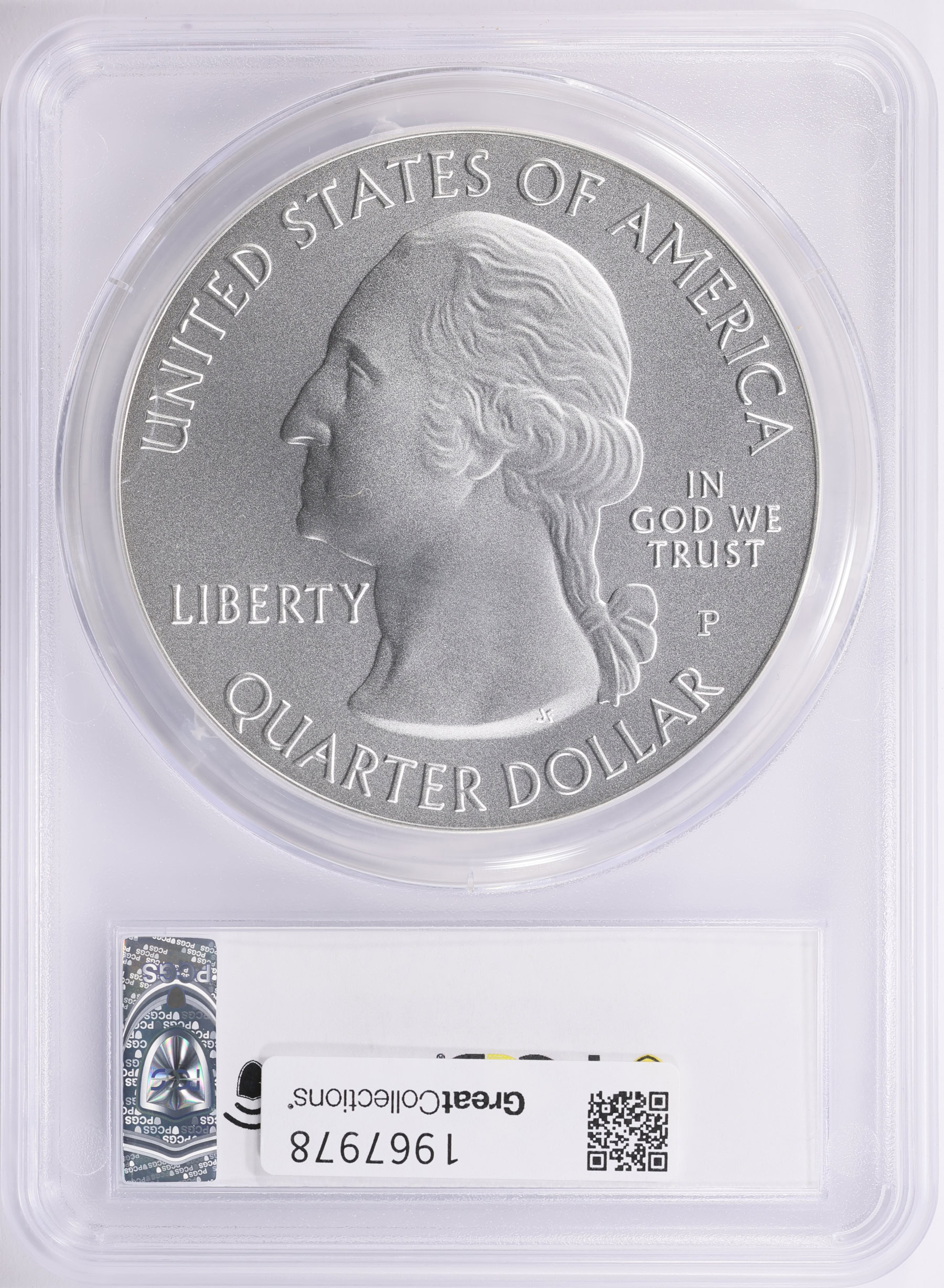 2017-P America the Beautiful 5 oz. Silver Quarter Effigy Mounds NP PCGS ...