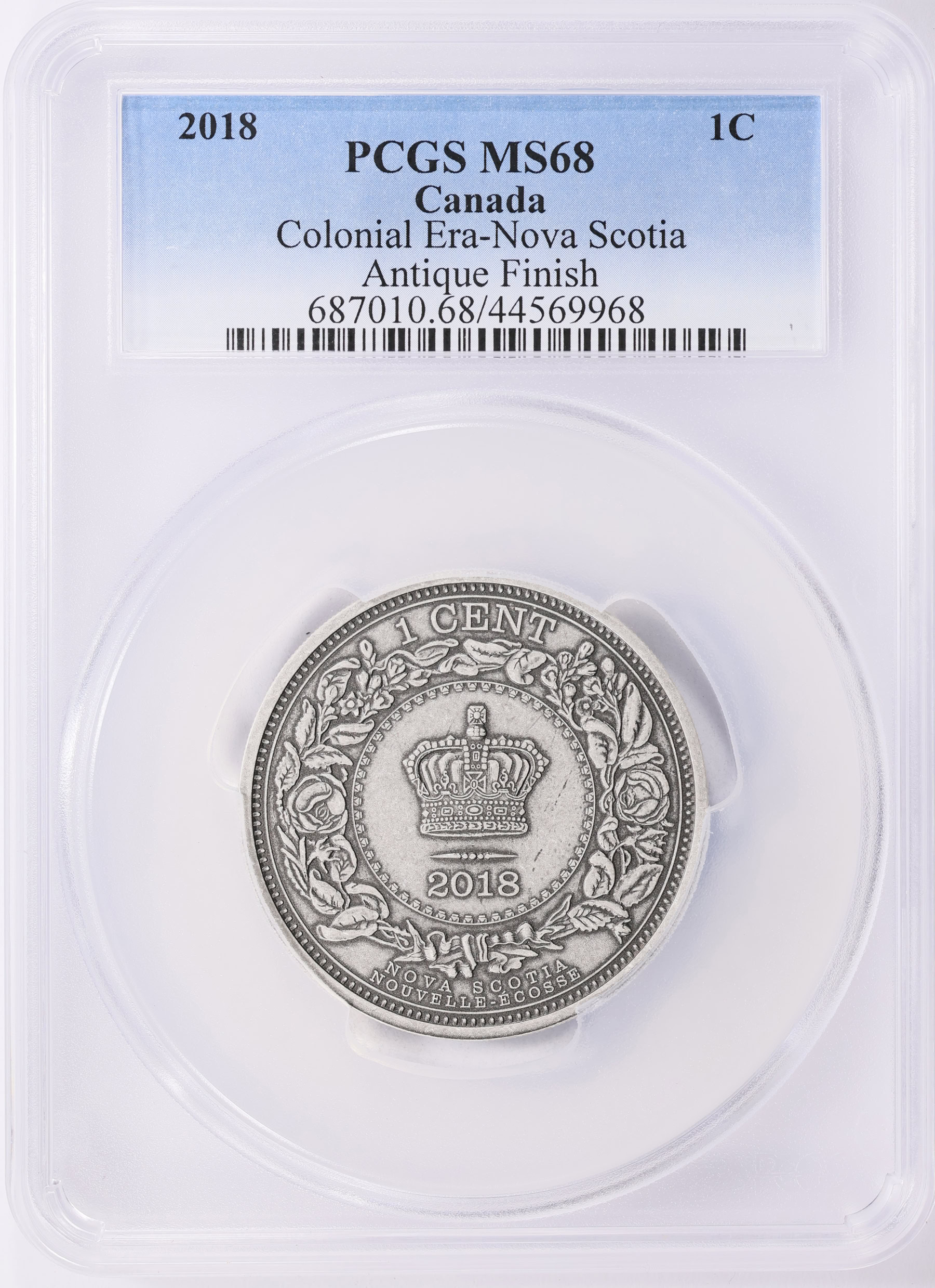 Canada 2018 Silver Cent Colonial Era-Nova Scotia Antique Finish KM-2553 ...