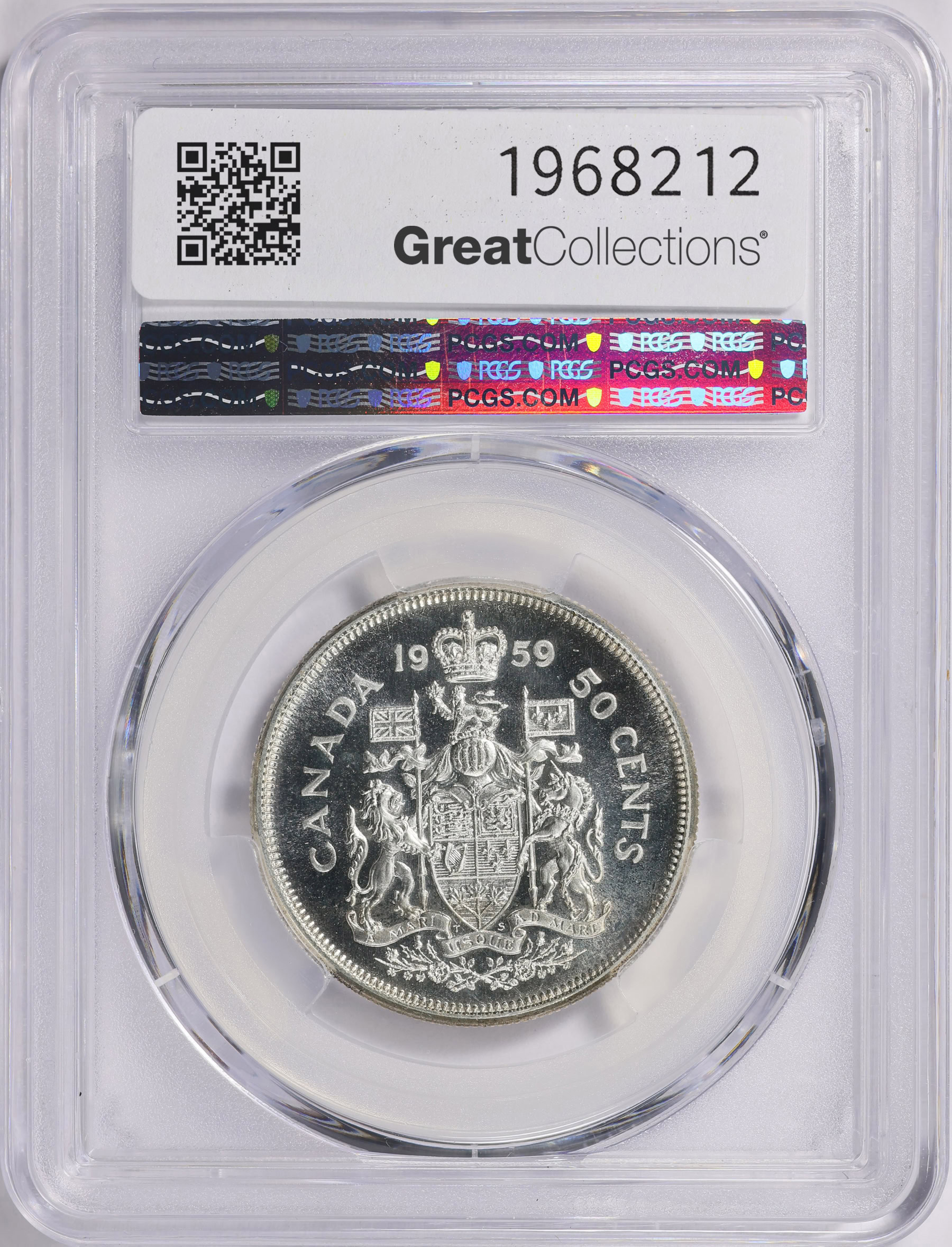 Canada 1959 Silver 50 Cents KM-56 PCGS PL-65 (Item 1968212 ...