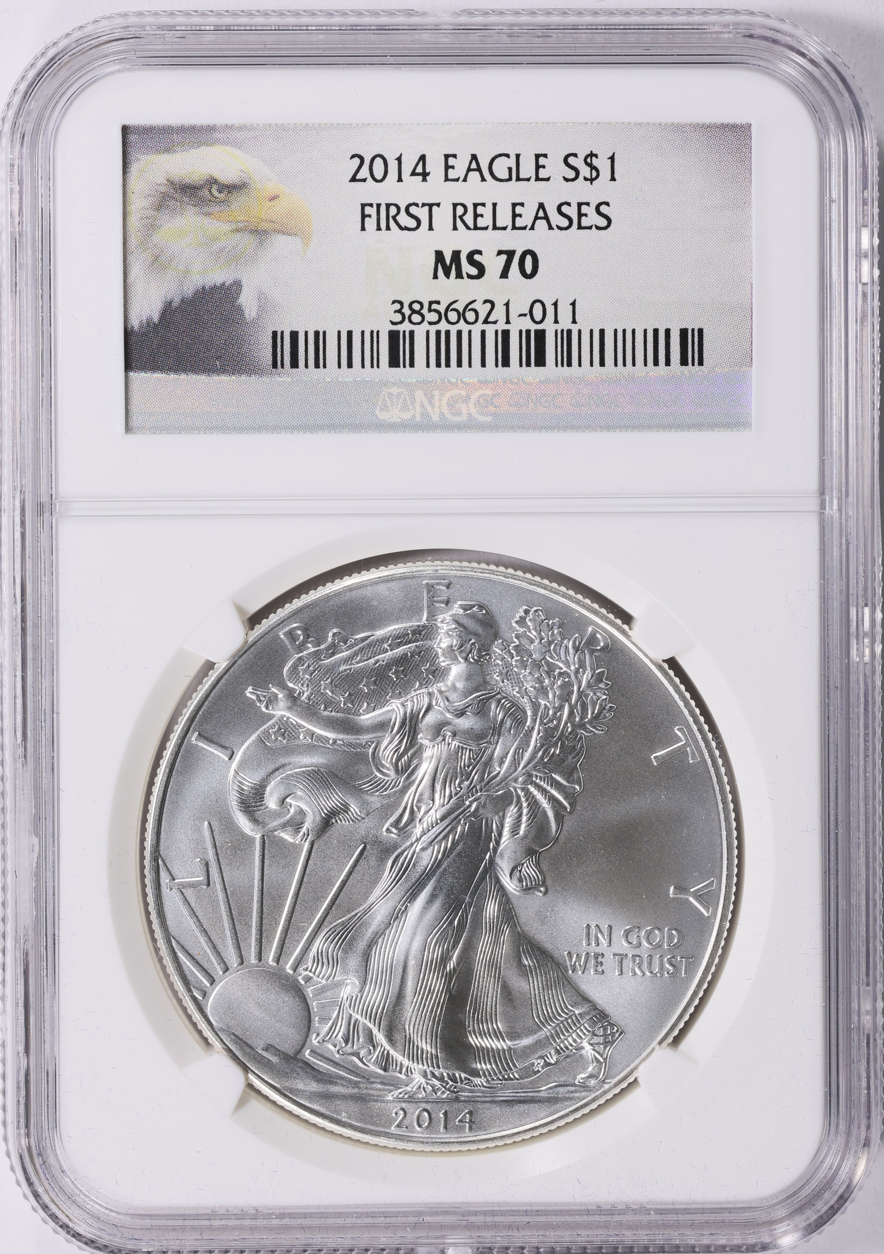 2014 $1 Silver Eagle First Releases NGC MS-70 (Eagle Label) (Item ...