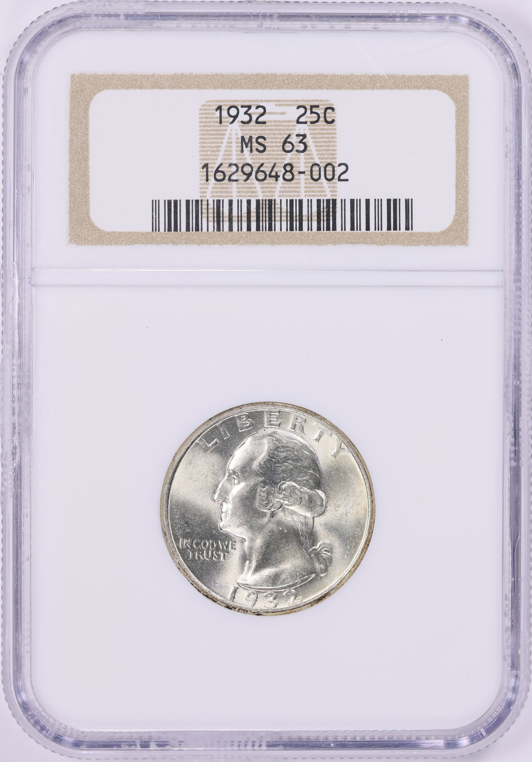 1932 Washington Quarter NGC MS-63 (Item 1968285) | GreatCollections ...