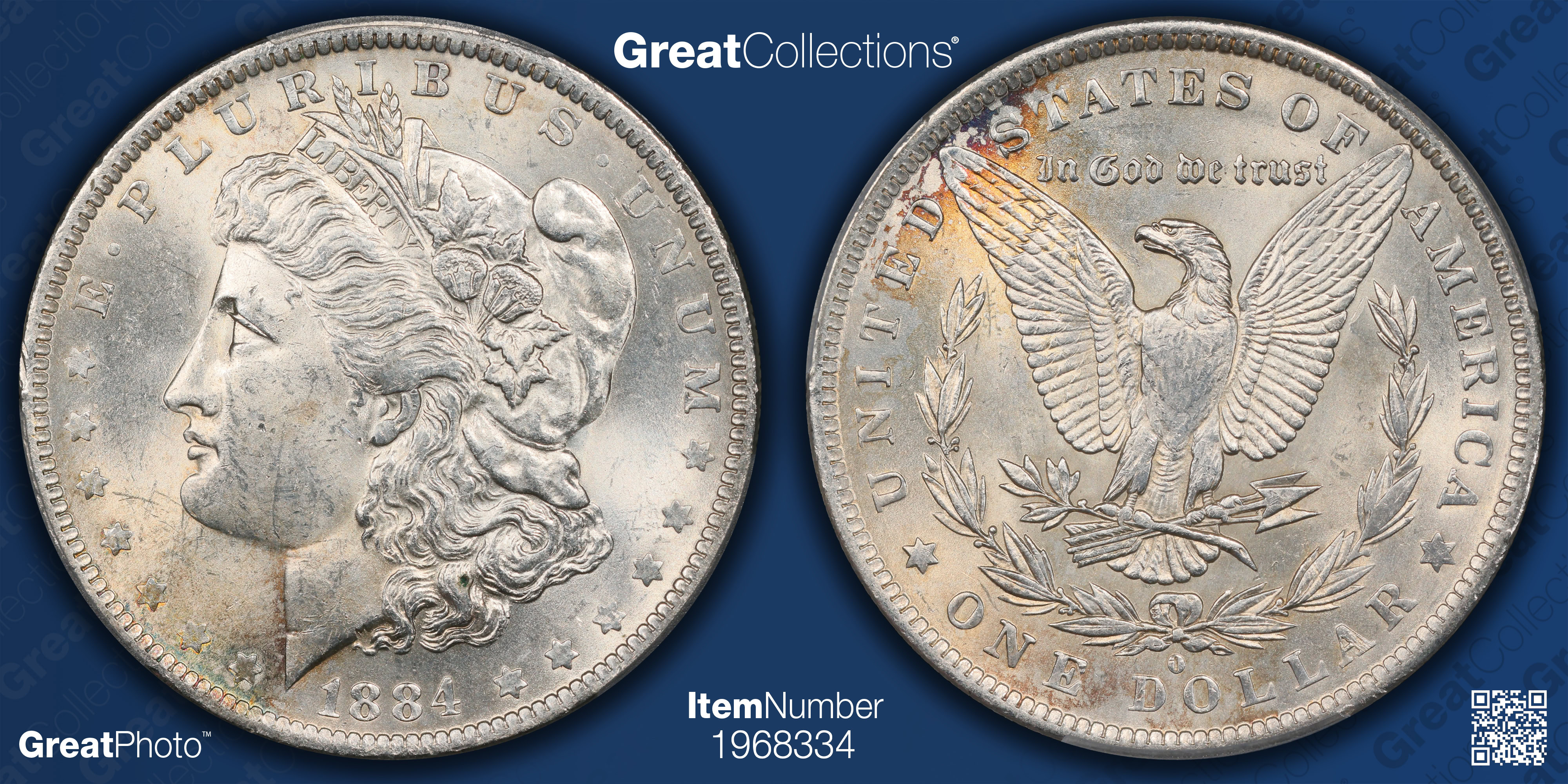 1884-O Morgan Silver Dollar PCGS MS-62 (Toned) (Item 1968334 ...