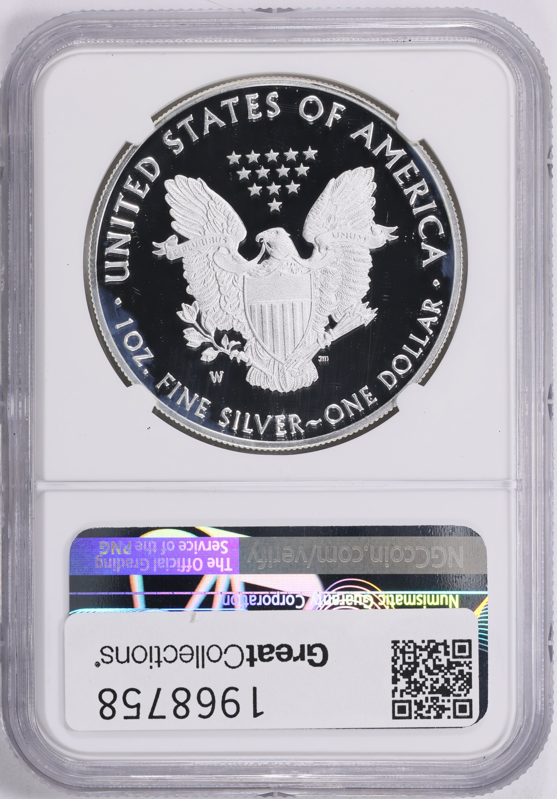 2019-W $1 Silver Eagle First Day of Issue (From the Congratulations Set ...