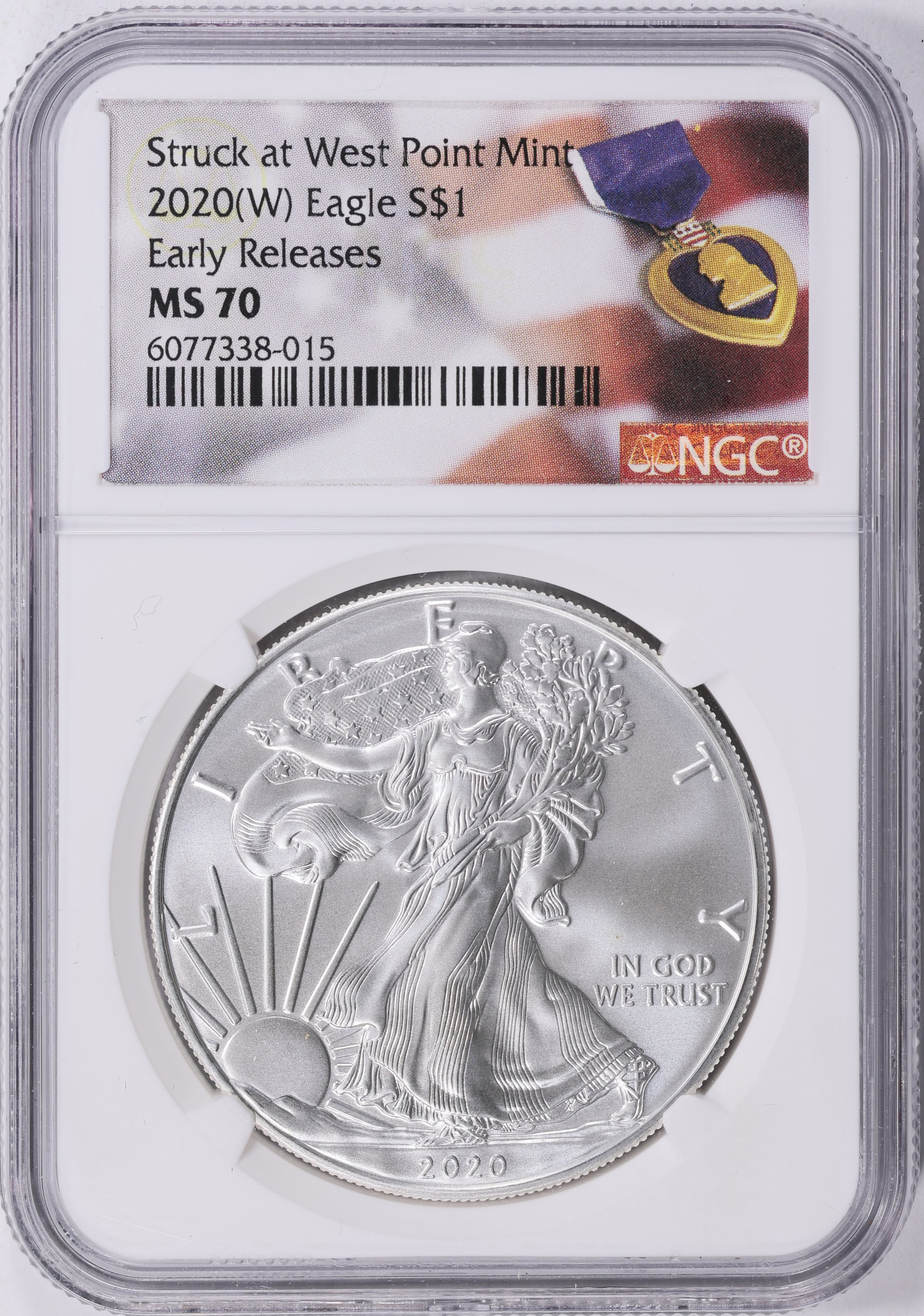 2020-(W) $1 Silver Eagle Early Releases Struck at West Point NGC MS-70 ...