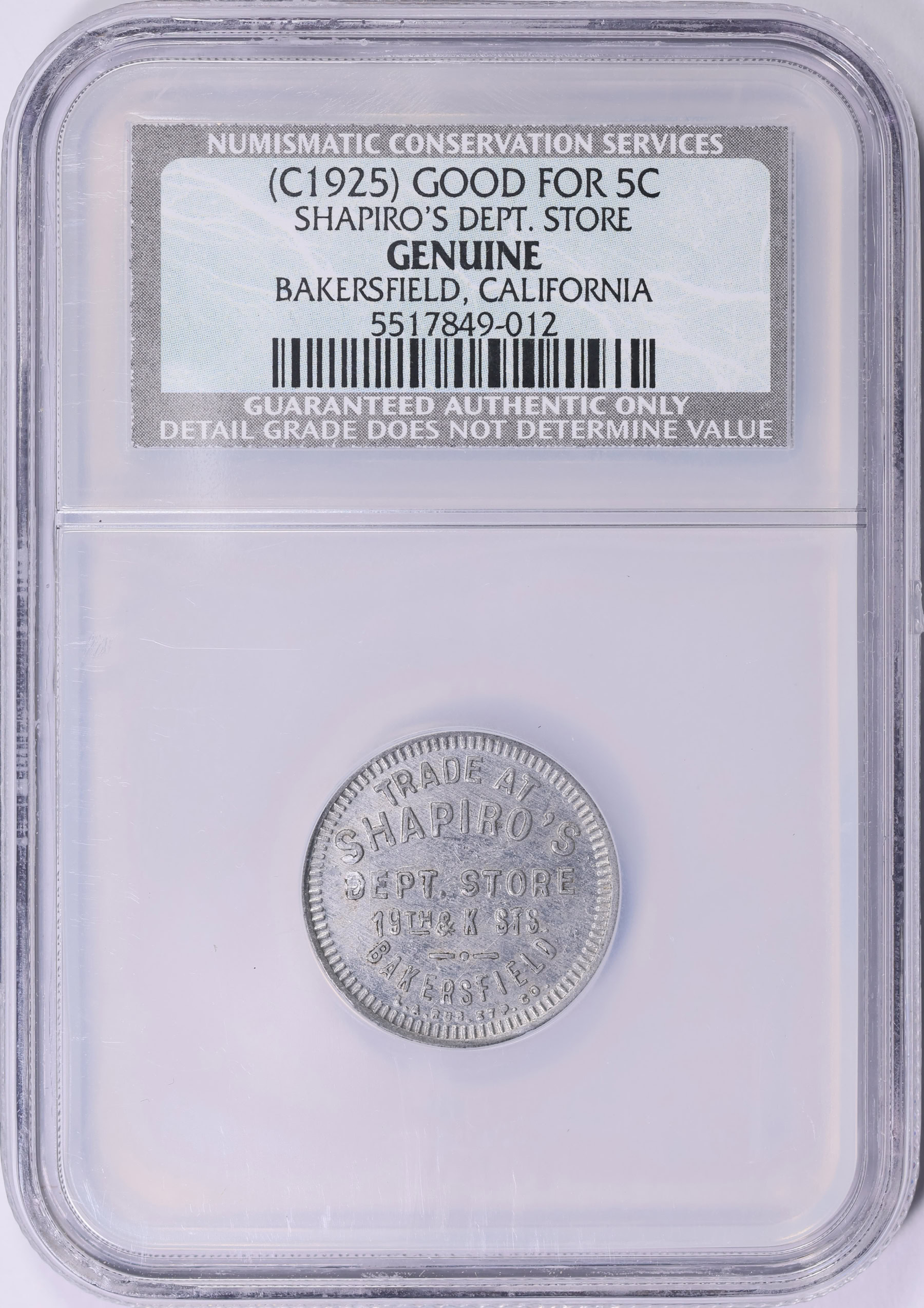 ND (c.1925) Bakersfield, California Shapiro's Department Store 5 Cents ...