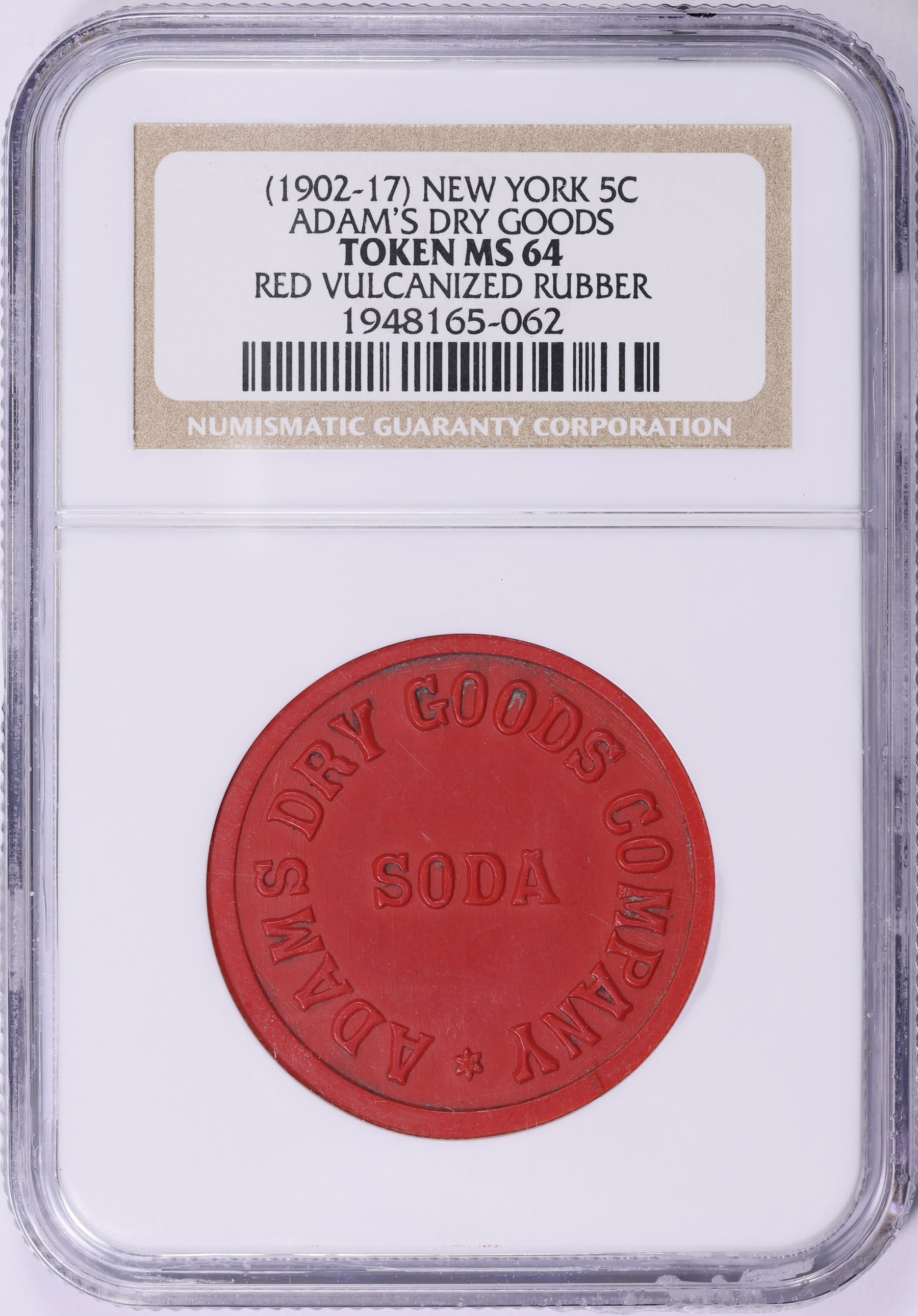 ND (c.1902-17) New York City, New York Adam's Dry Goods Company 5 Cents ...