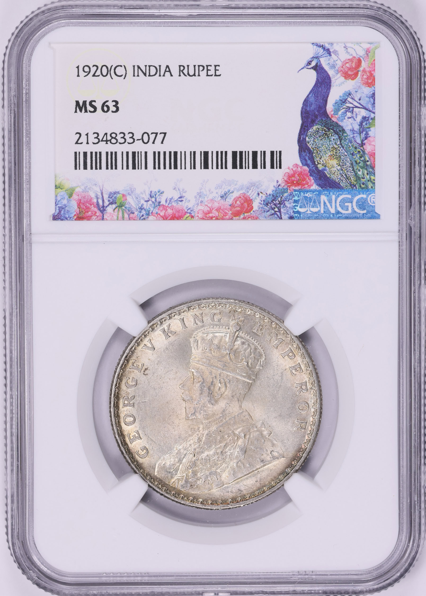 India 1920-(C) Silver Rupee KM-524 NGC MS-63 (Item 1968966 ...