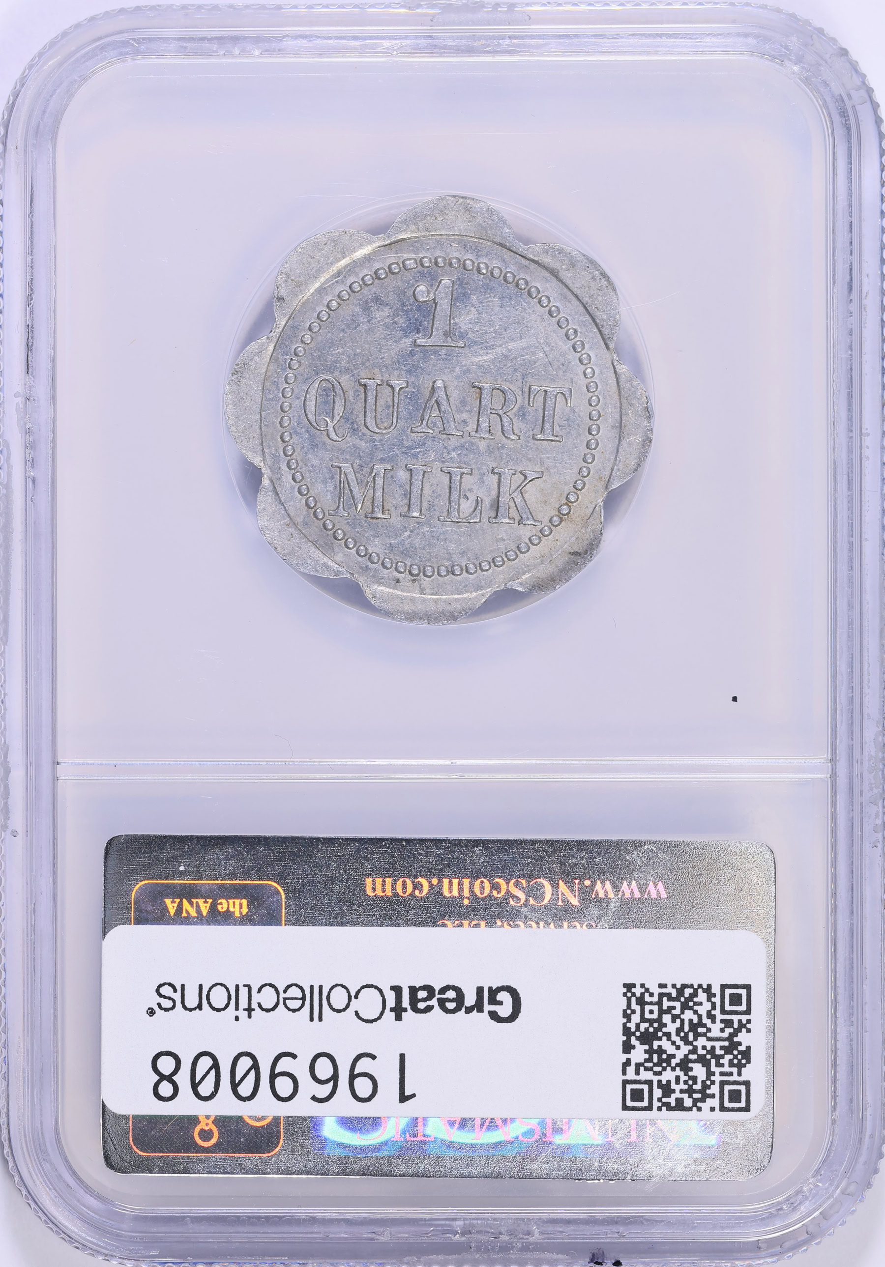 ND Fontana, California Fontana Jersey Dairy 1 Quart Milk Token NCS Unc ...