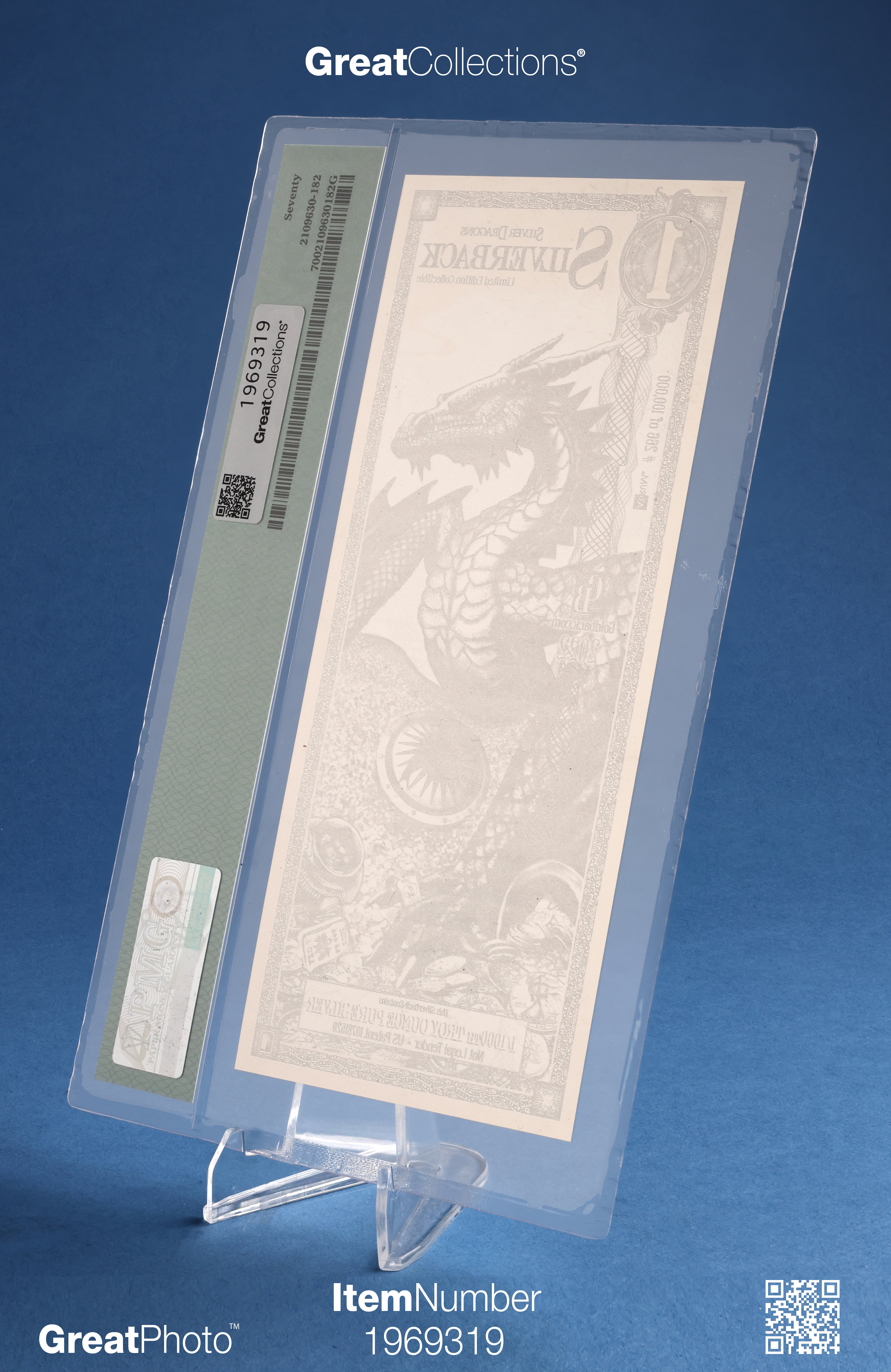 2022 Aurum Silver Dragons 1 Silverback Purple Dragon 1/1,000 oz. Silver ...