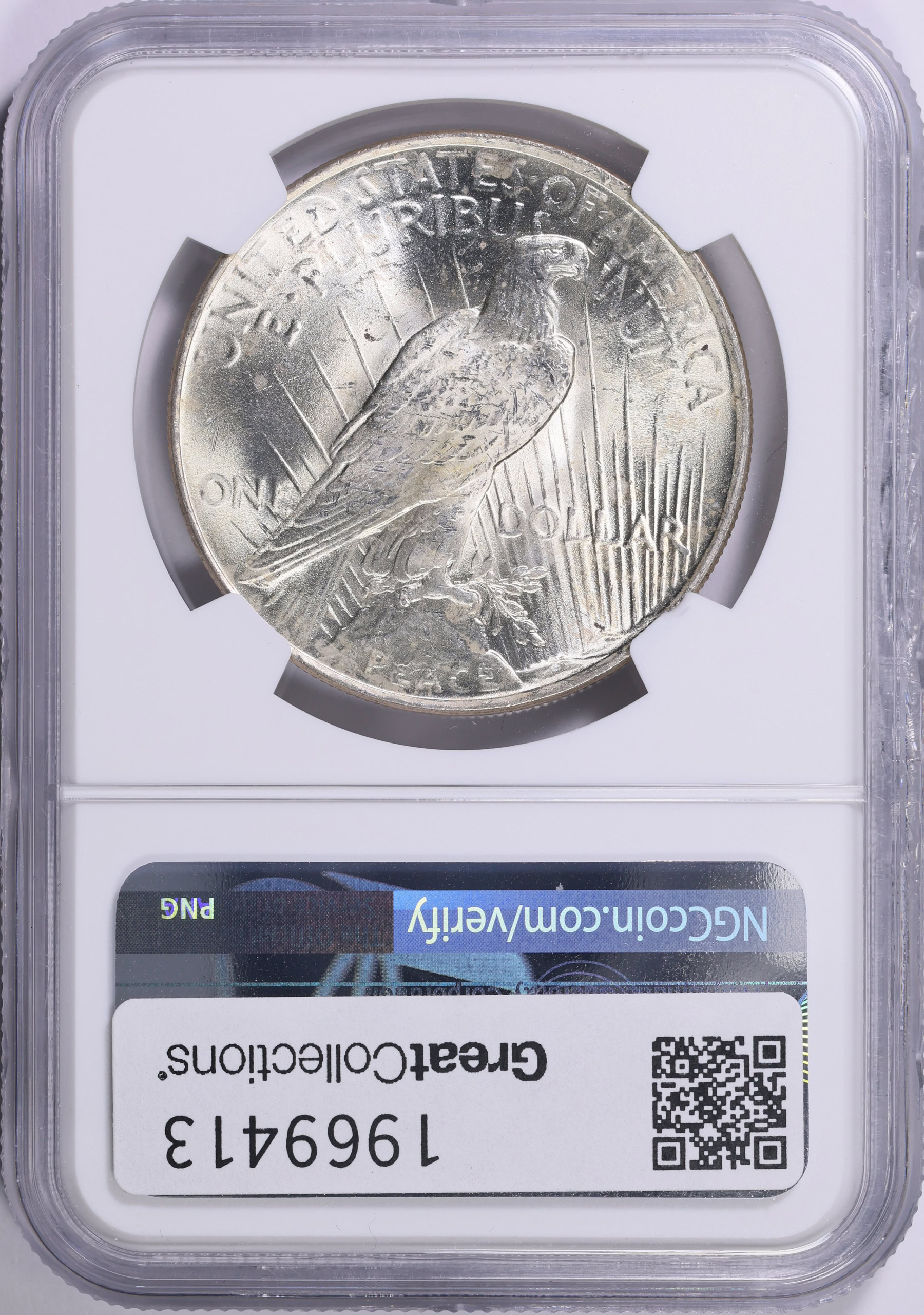 Mint Error 1922 Peace Dollar Obverse Lamination NGC MS-63 | NGC Cert ...