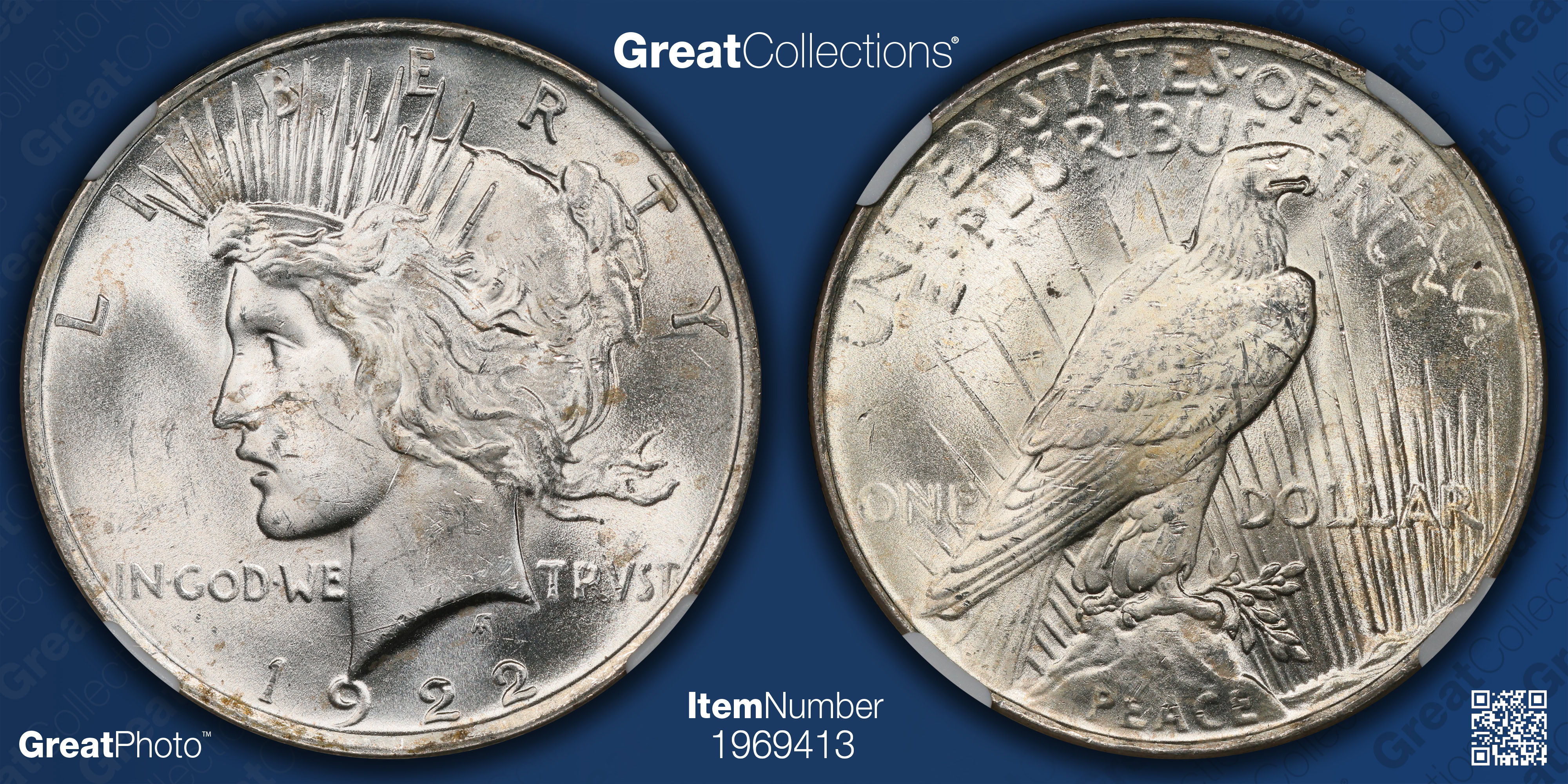 Mint Error 1922 Peace Dollar Obverse Lamination NGC MS-63 | NGC Cert ...
