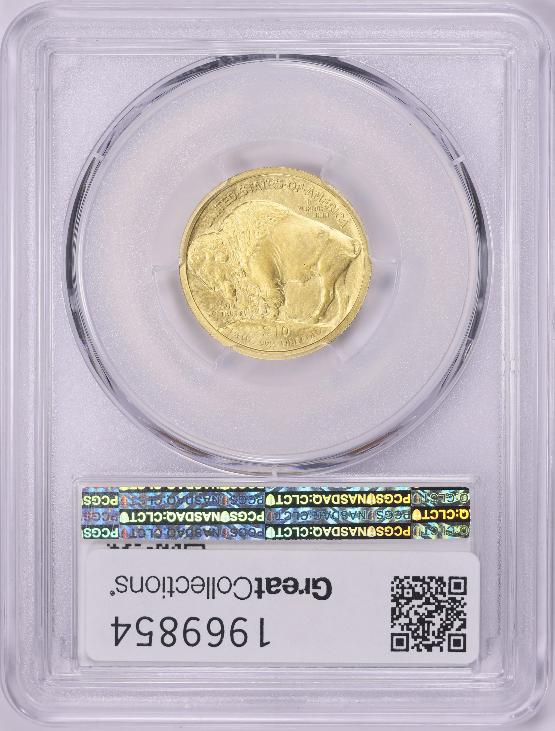 2008-W $10 Quarter-Ounce Gold American Buffalo Burnished PCGS SP-69 ...