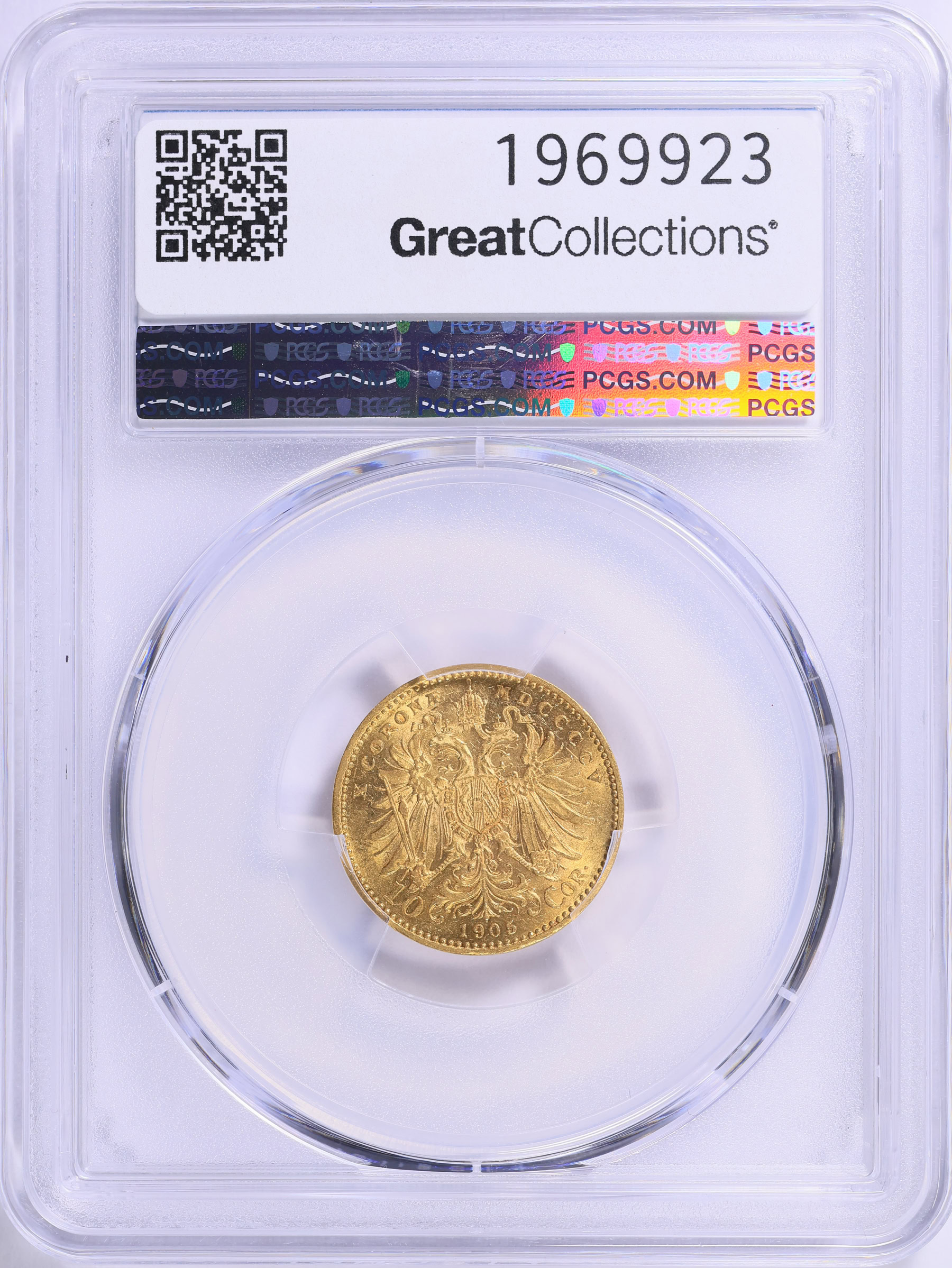 Austria 1905 Gold 10 Corona KM-2805 PCGS AU-58 (AGW = 0.098 oz.) (Item ...