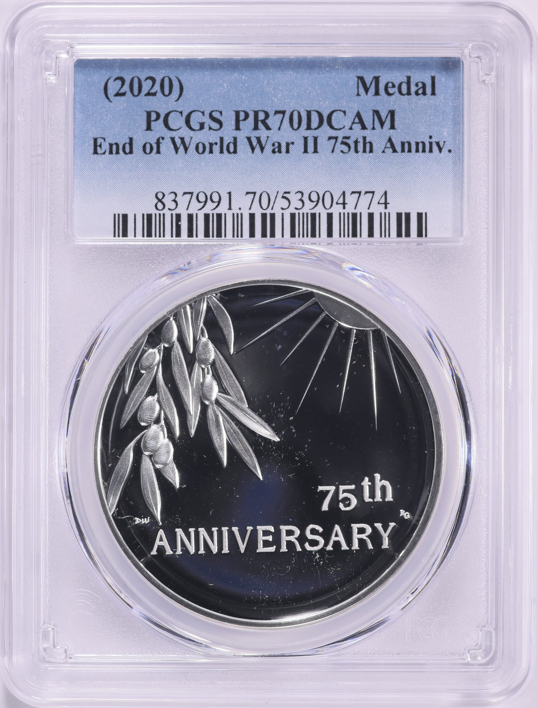 (2020) End of World War II 75th Anniversary Silver Medal PCGS Proof-70 ...