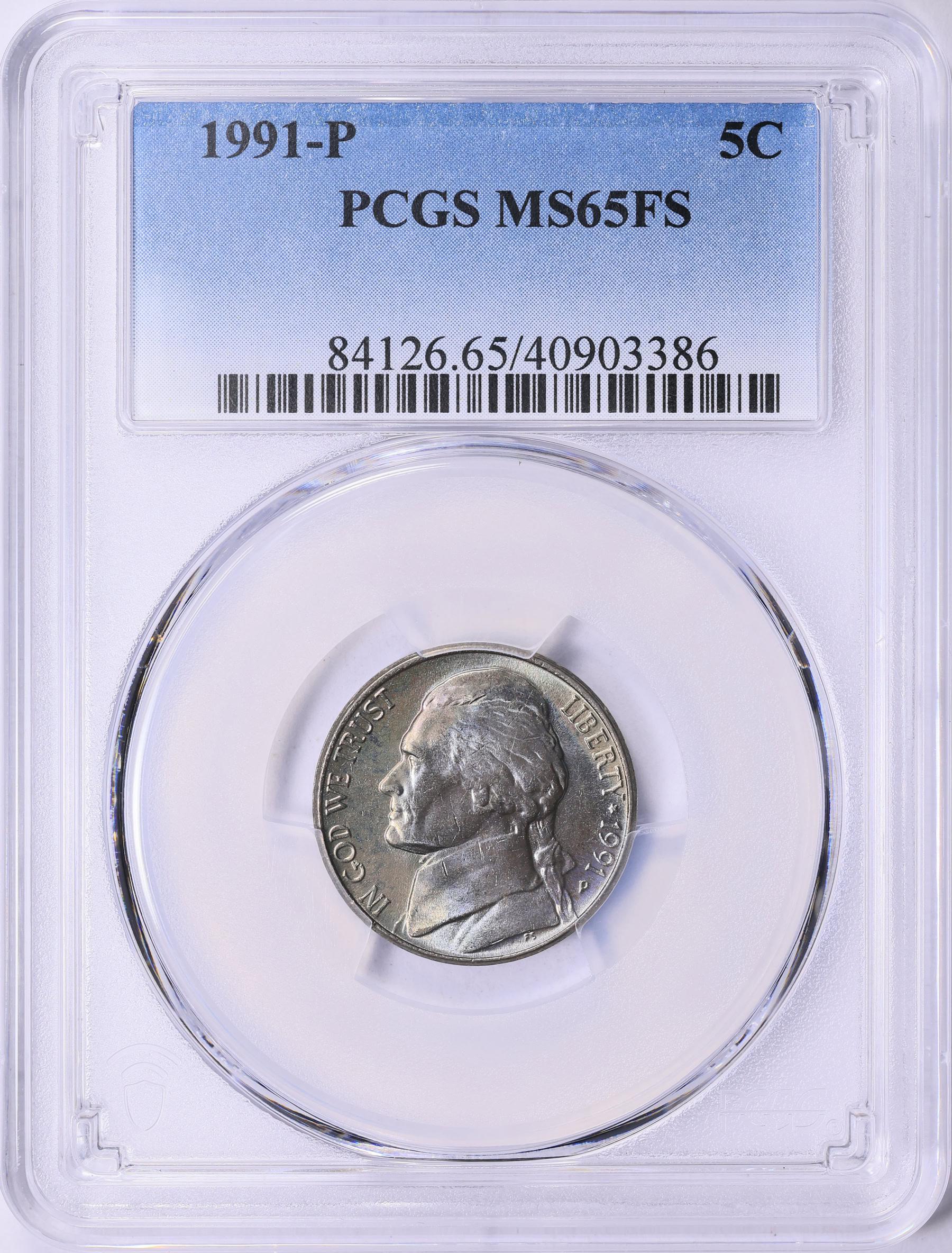 1991-P Jefferson Nickel PCGS MS-65 FS (Toned) (Item 1970215 ...