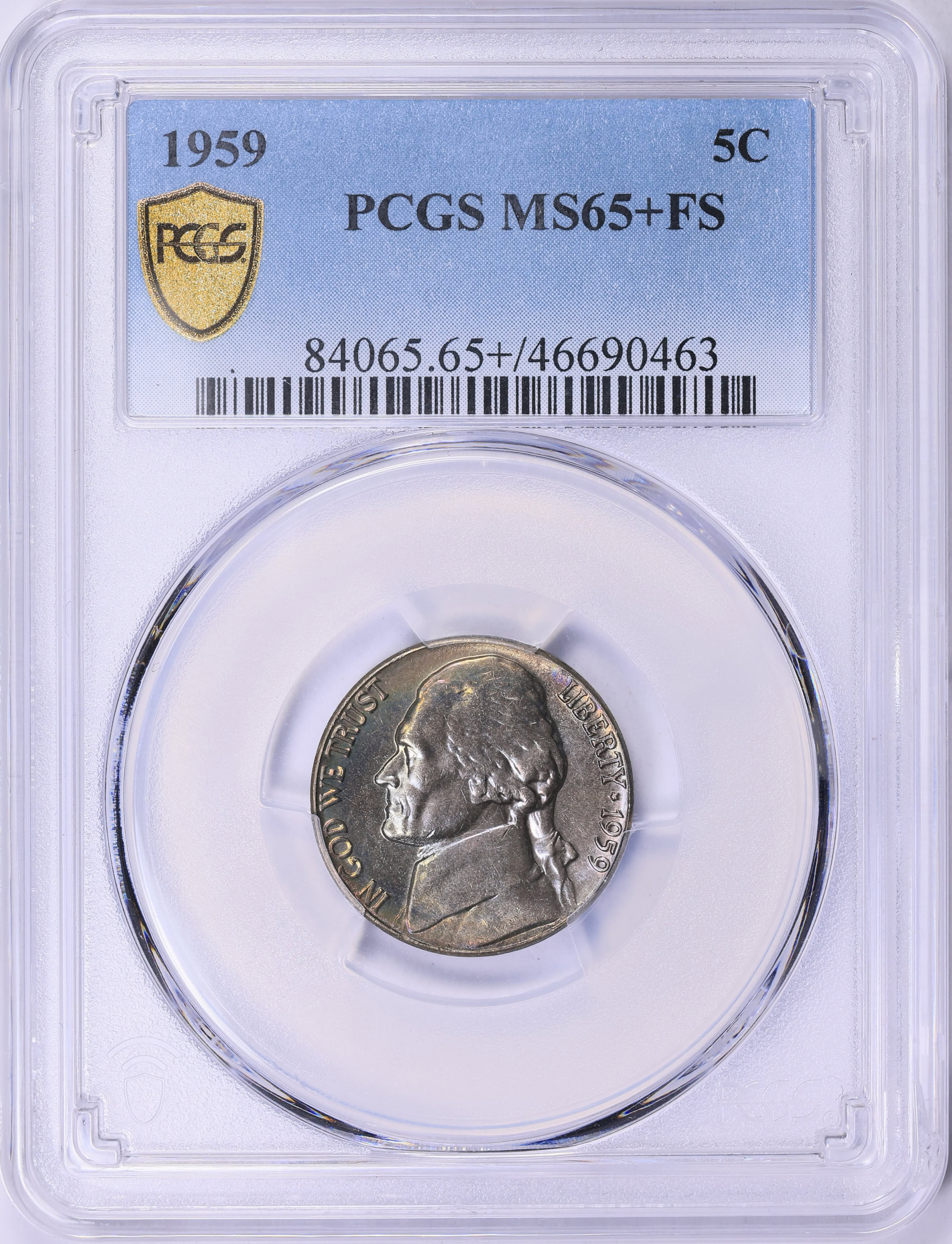 1959 Jefferson Nickel PCGS MS-65+ FS (Toned) (Item 1970220 ...