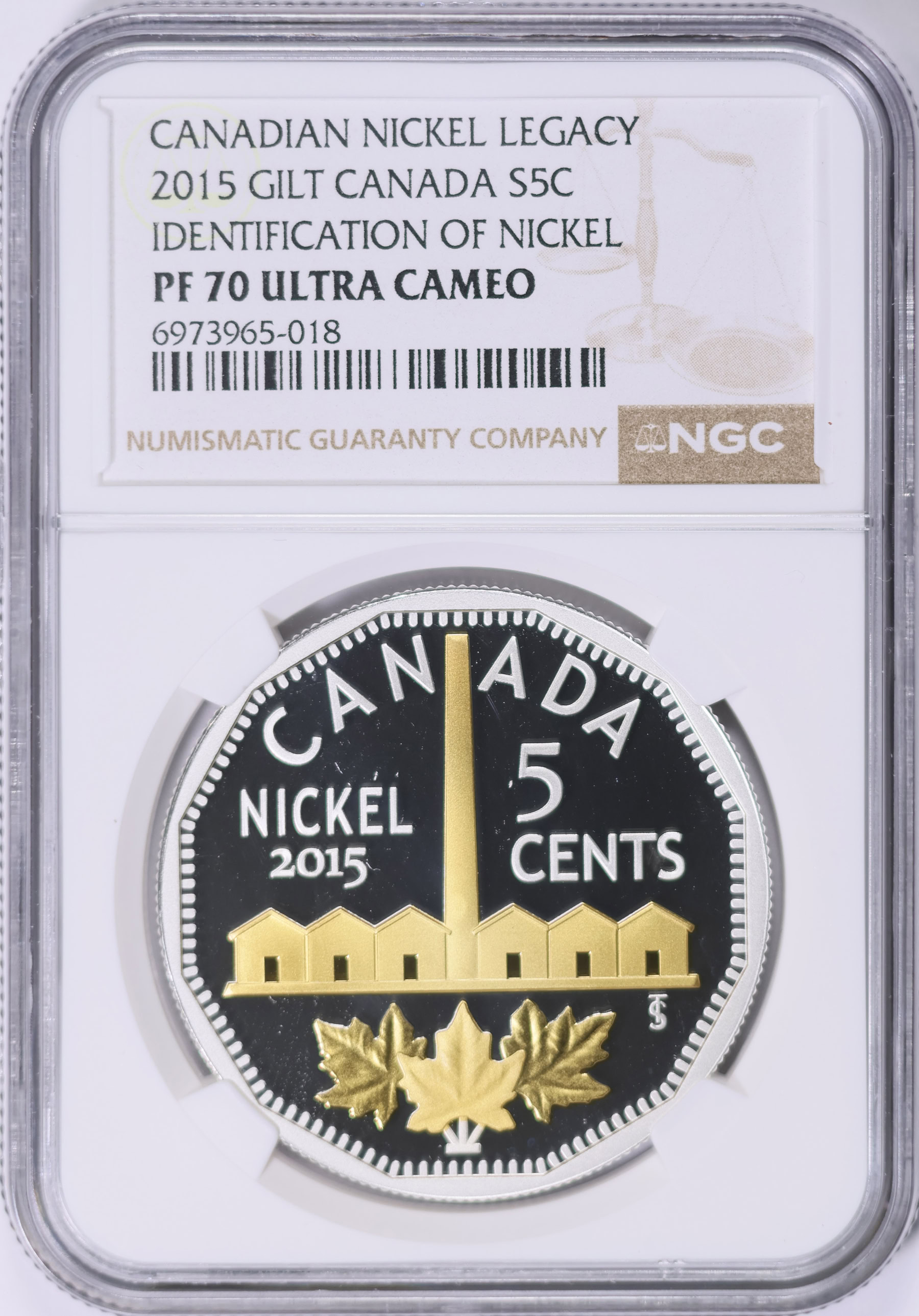 Canada 2015 Gilt Silver 5 Cents Canadian Nickel Legacy, Identification ...