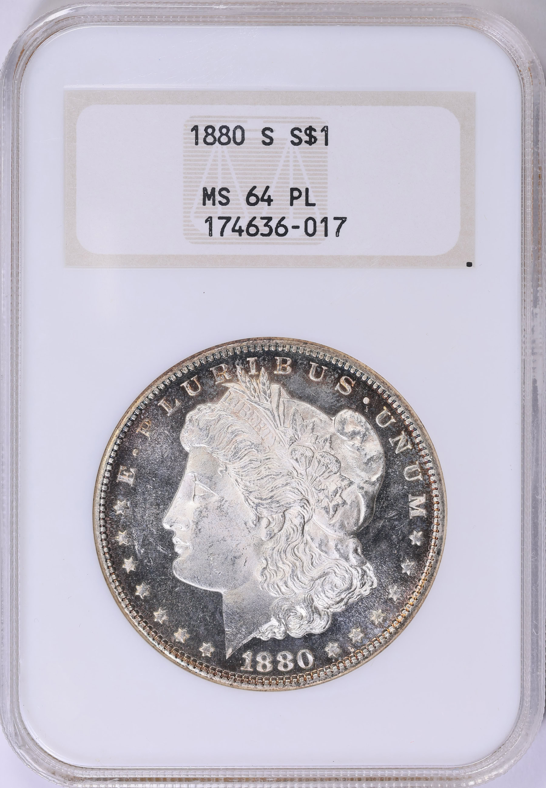 1880-S Morgan Silver Dollar NGC MS-64 PL OH (Toned) (Item 1970975 ...