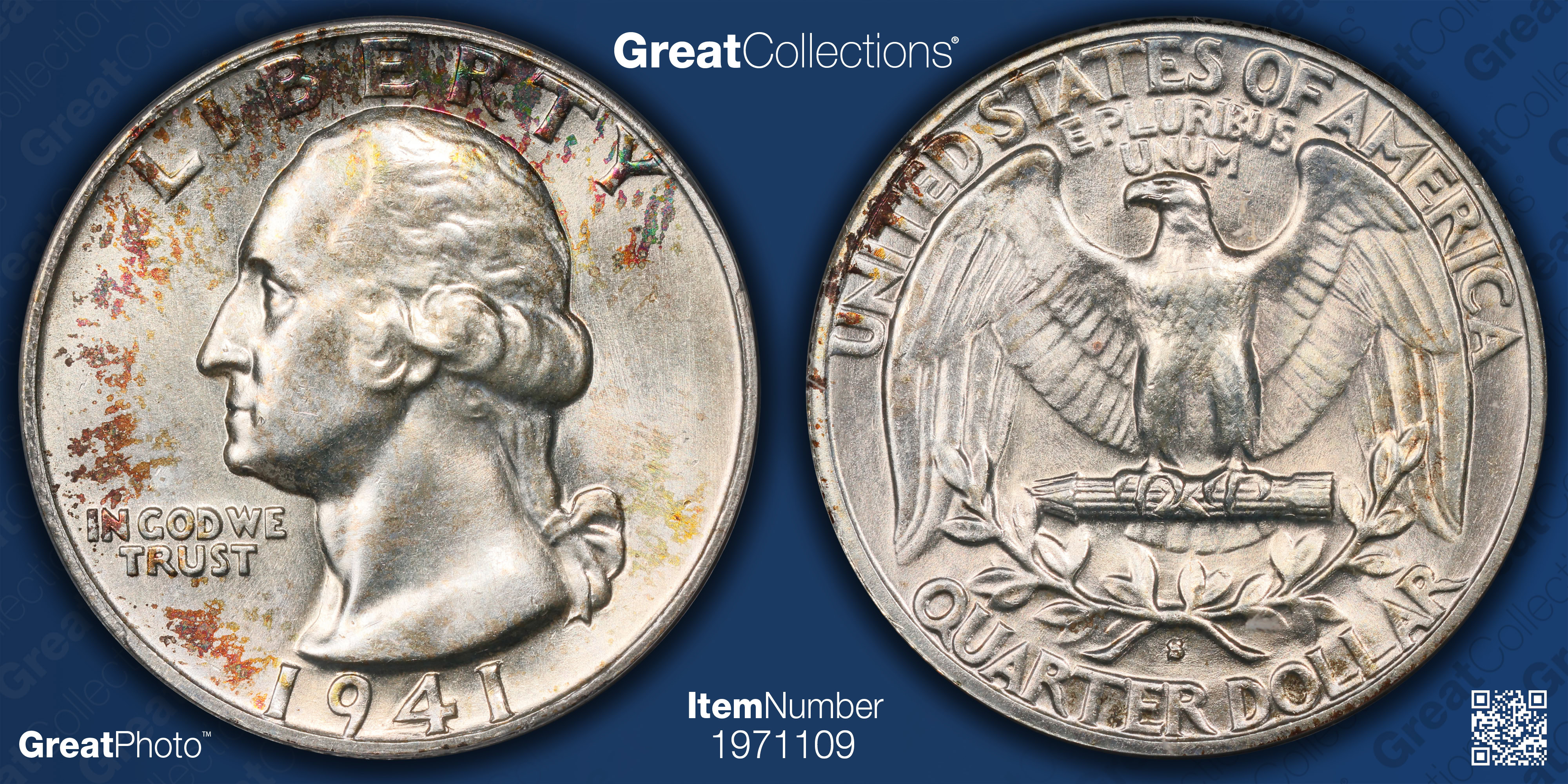 1941-S Washington Quarter ANACS MS-63 (Toned) (Item 1971109 ...