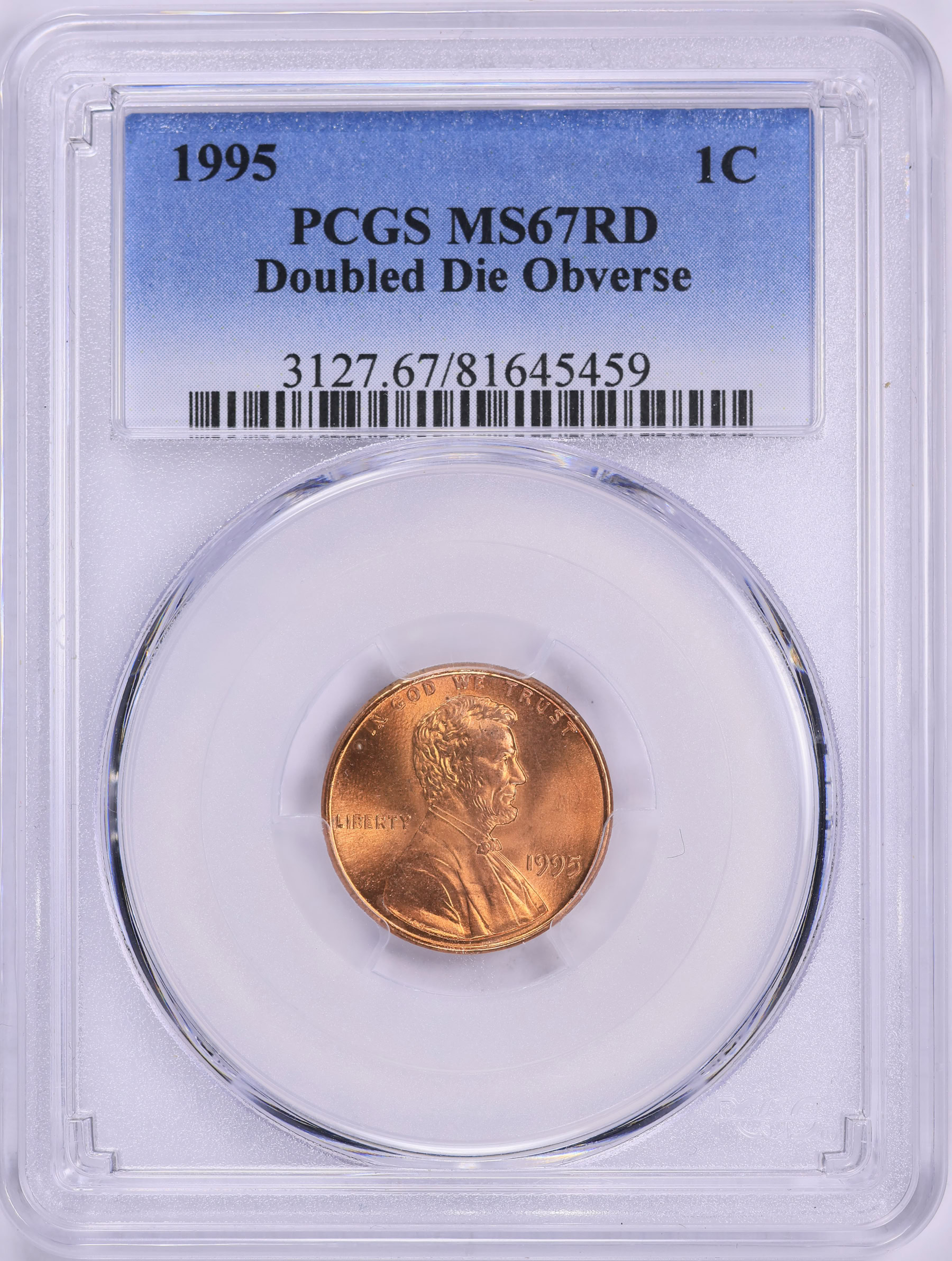 1995 Lincoln Cent Doubled Die Obverse PCGS MS-67 RD (Item 1973677 ...