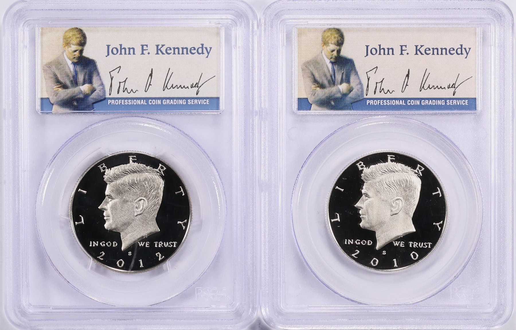 2010-S and 2012-S Kennedy Half Dollar PCGS Proof-69 DCAM (John F ...