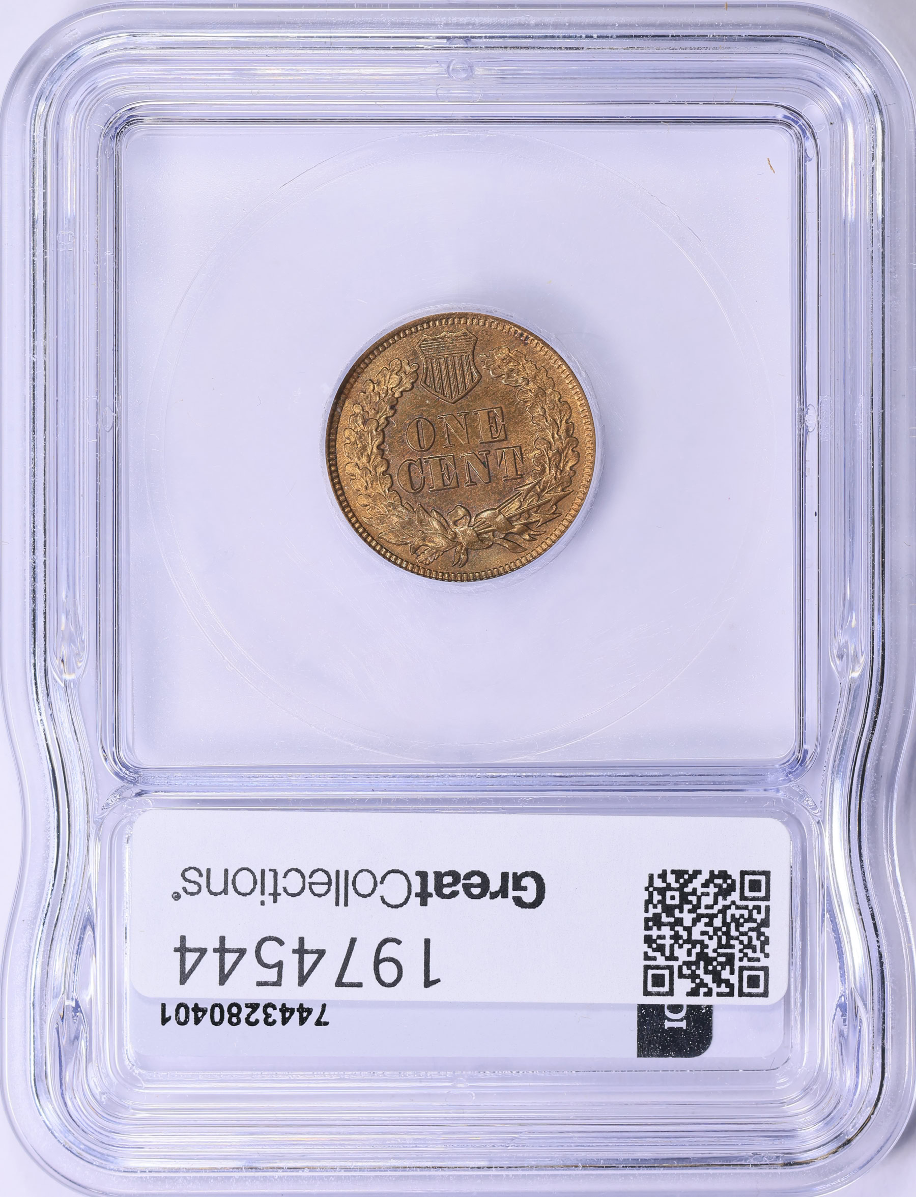 1865 Indian Cent Fancy 5 ICG MS-64 RB (Item 1974544) | GreatCollections ...