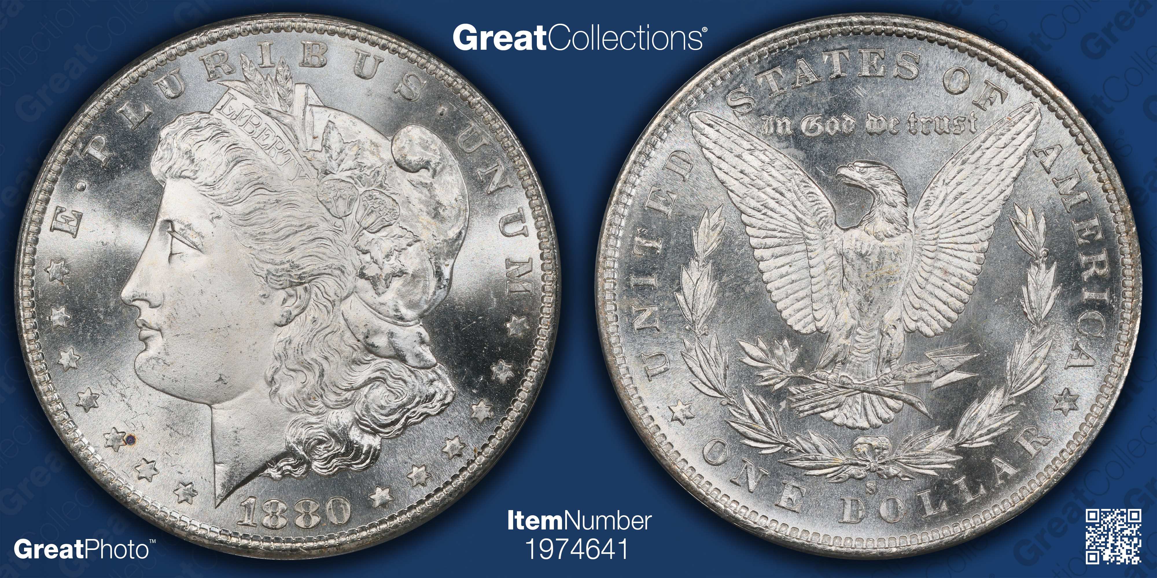 1880-S Morgan Silver Dollar PCGS MS-66 (CAC Green) OGH (Item 1974641 ...