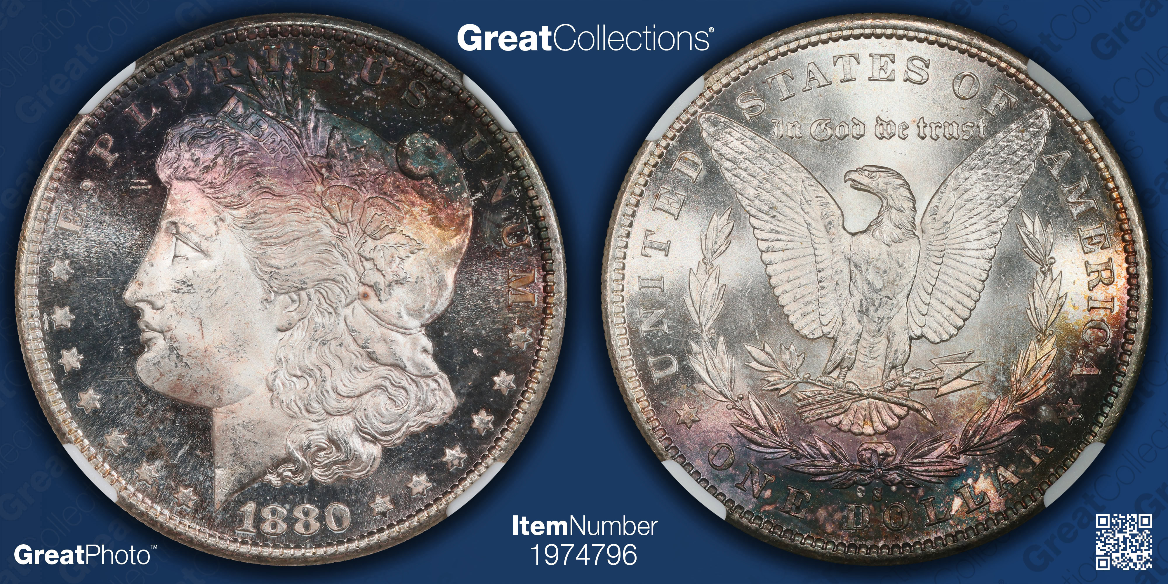1880-S Morgan Silver Dollar NGC MS-64+ ★ (Toned) (Item 1974796 ...