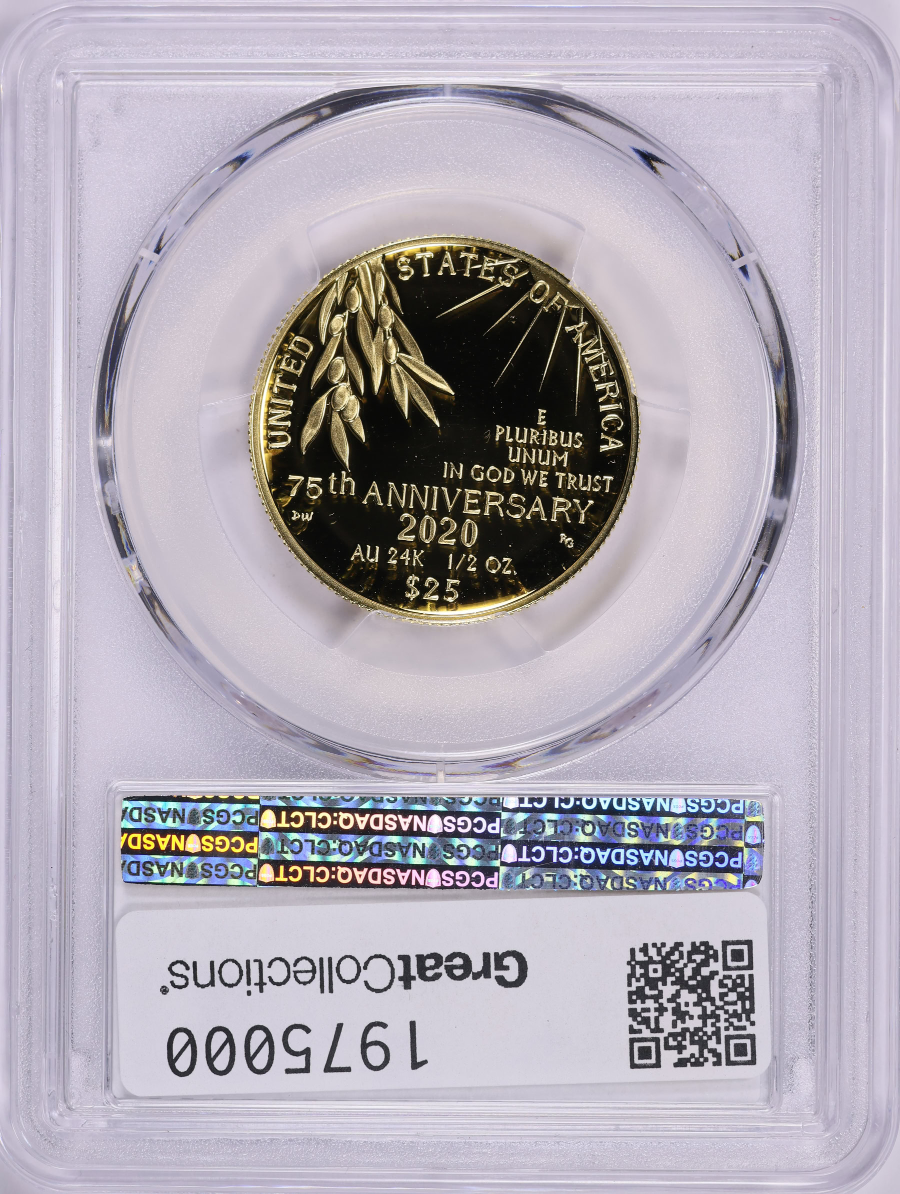 2020-W End of World War II 75th Anniversary Gold $25 PCGS Proof-69 DCAM ...