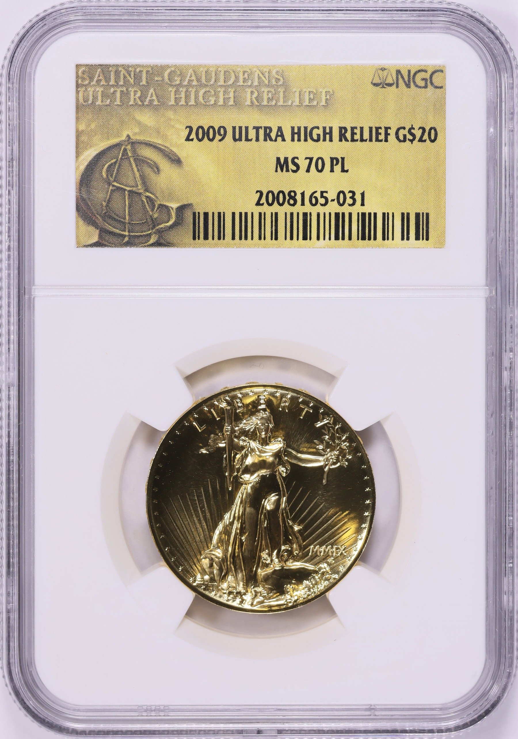 2009 MMIX Ultra High Relief $20 Gold NGC MS-70 PL (Item 1975032 ...