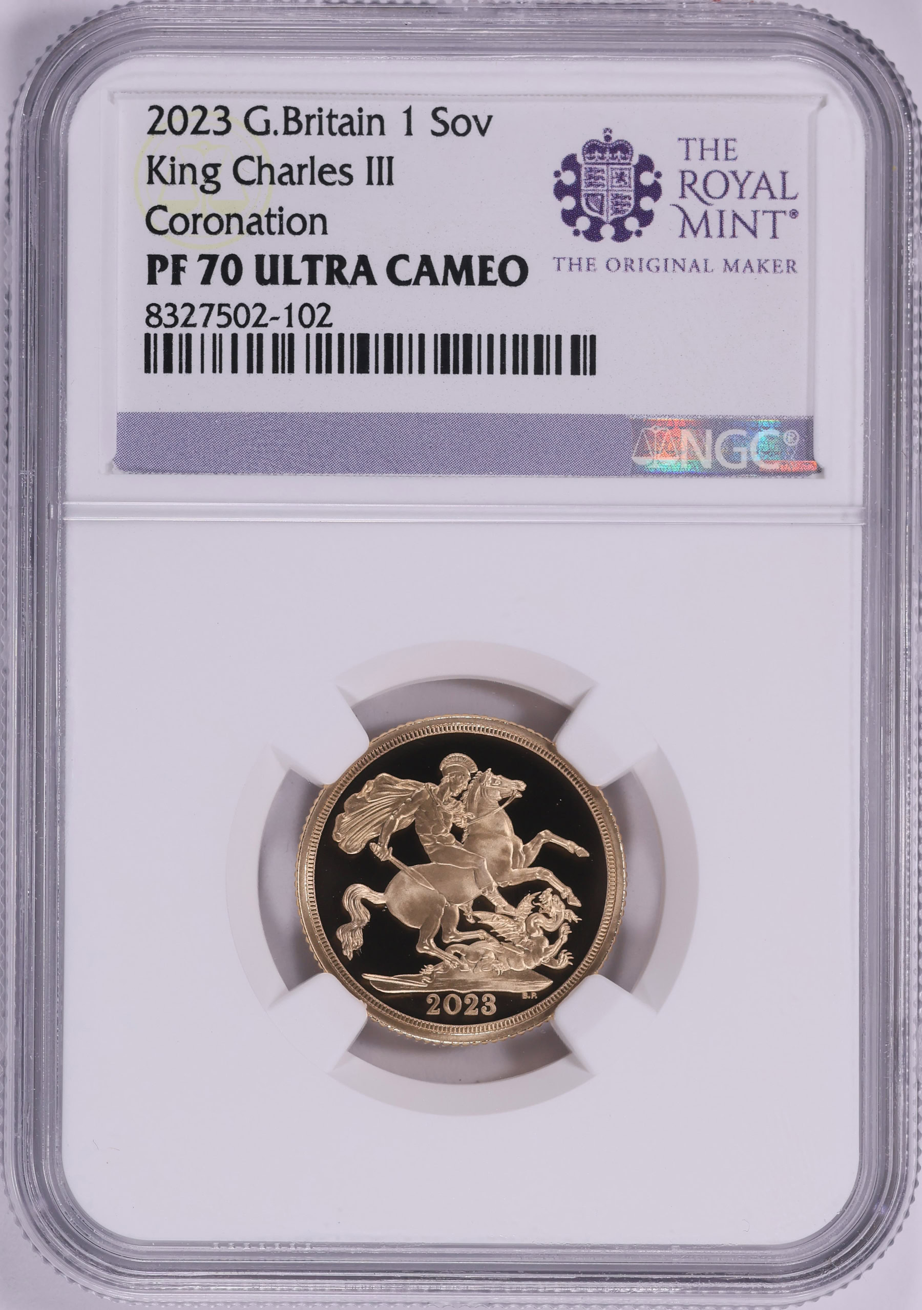 Great Britain 2023 Gold Sovereign Coronation of King Charles III NGC ...