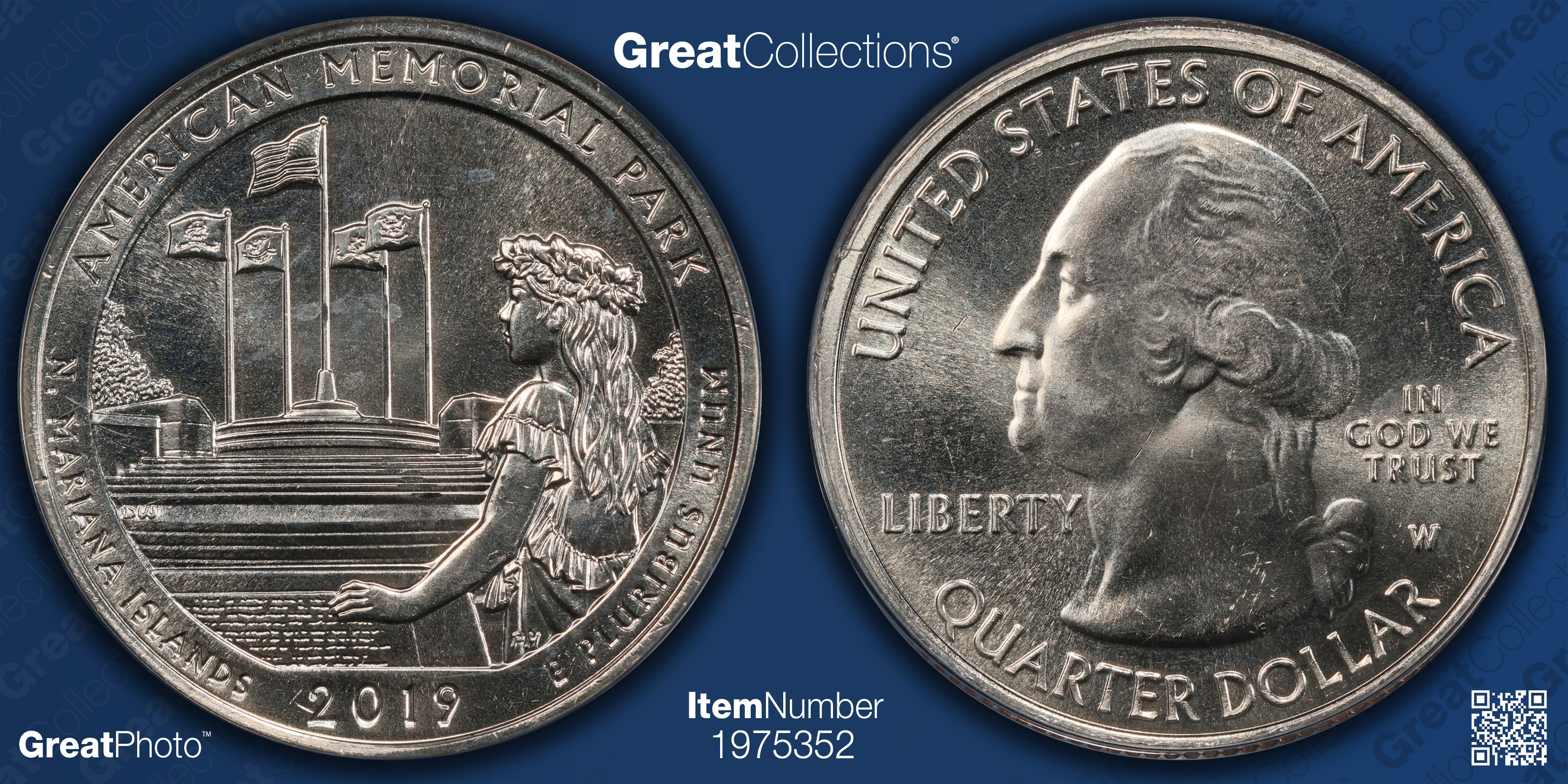 2019-W America the Beautiful Quarter American Memorial National Park ...