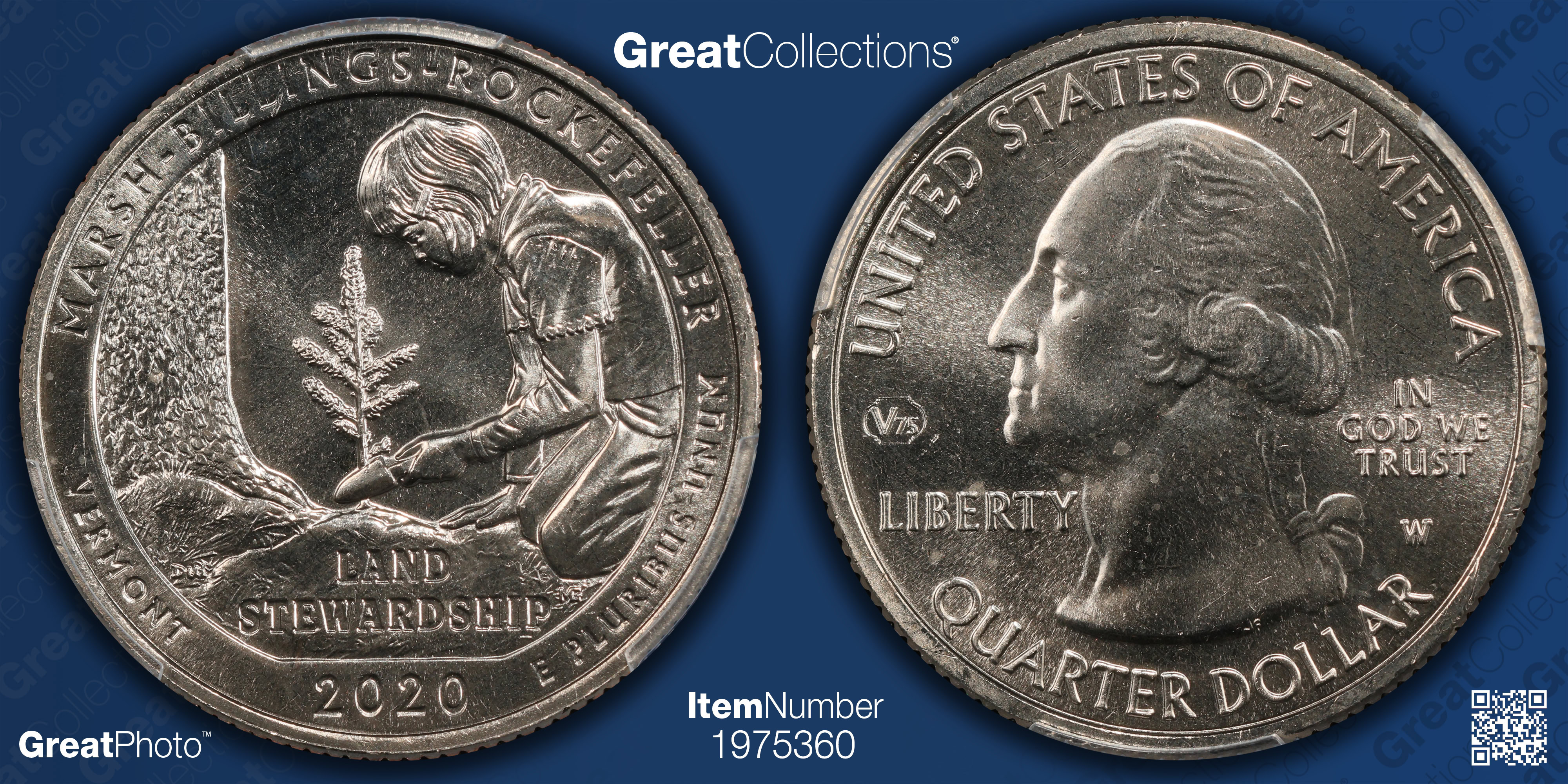 2020-W America the Beautiful Quarter Marsh-Billings Rockefeller ...