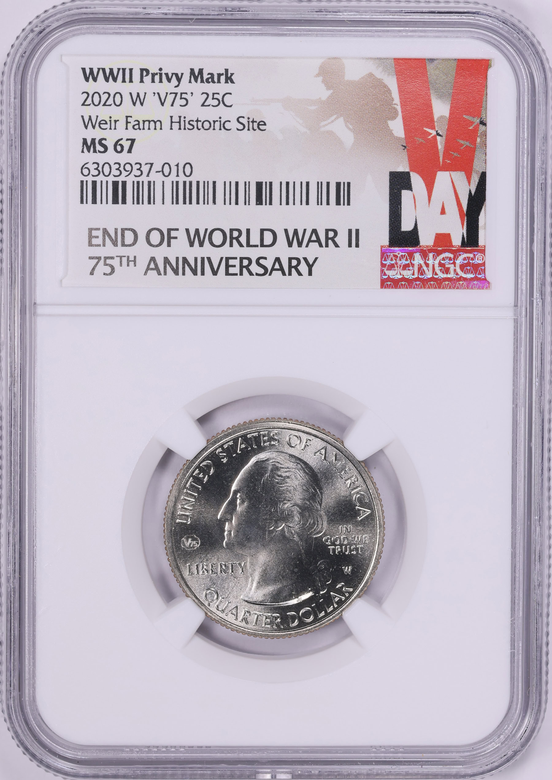 2020-W America the Beautiful Quarter Weir Farm Historic Site V75 Privy ...