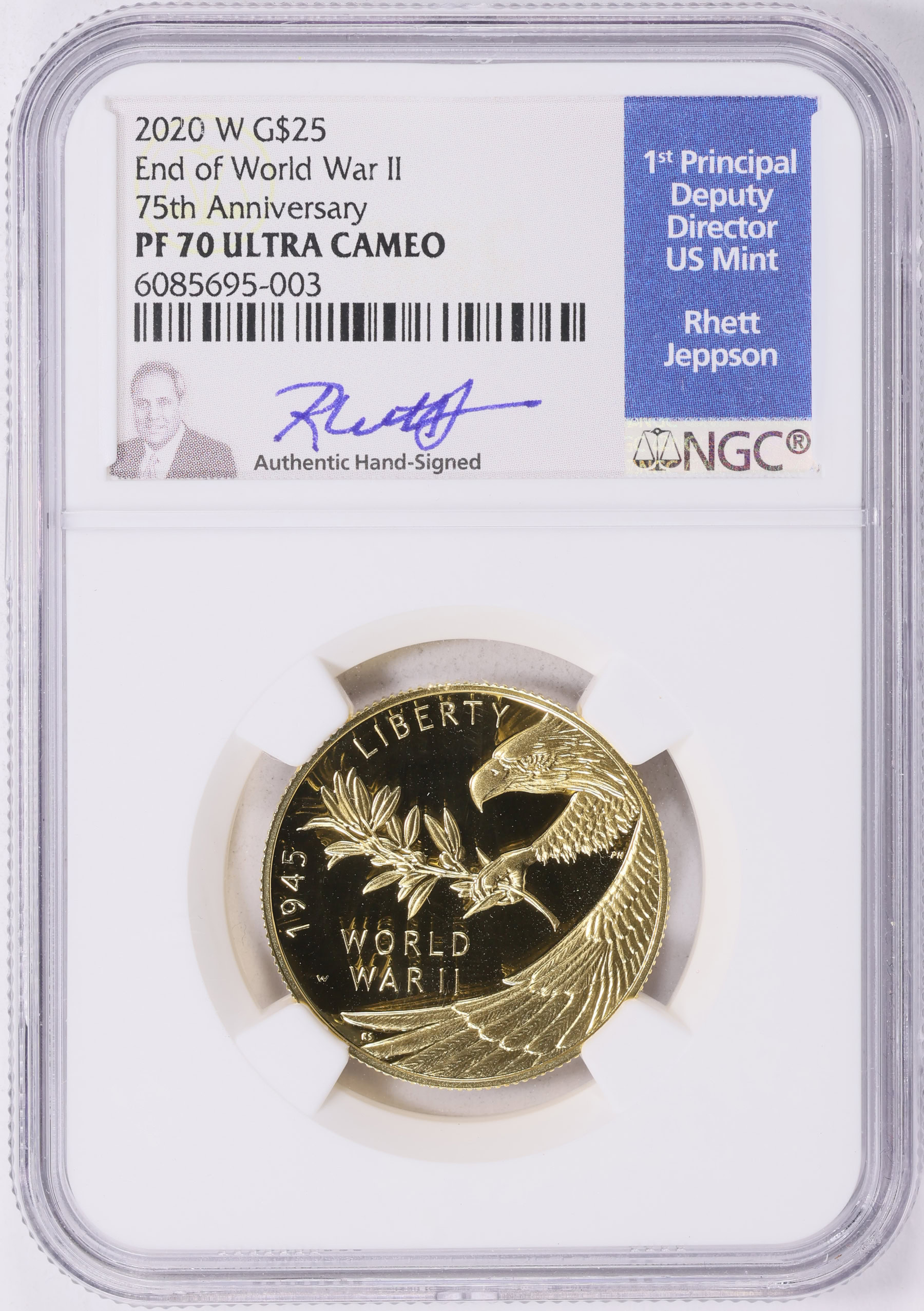 2020-W End of World War II 75th Anniversary Gold $25 NGC Proof-70 UC ...