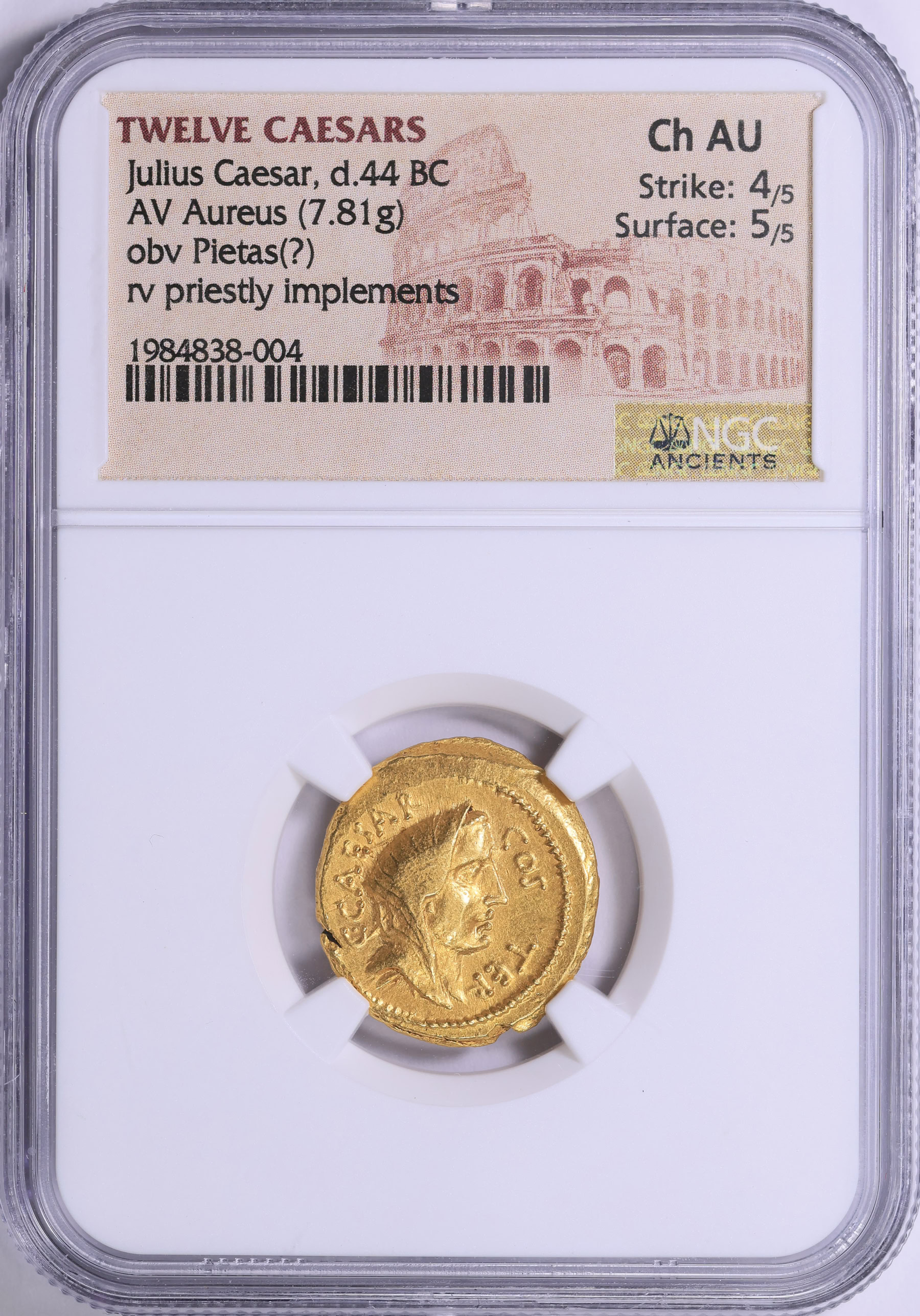 Ancient Roman Empire, Julius Caesar as Dictator (49-44 B.C.) 46 B.C. A ...