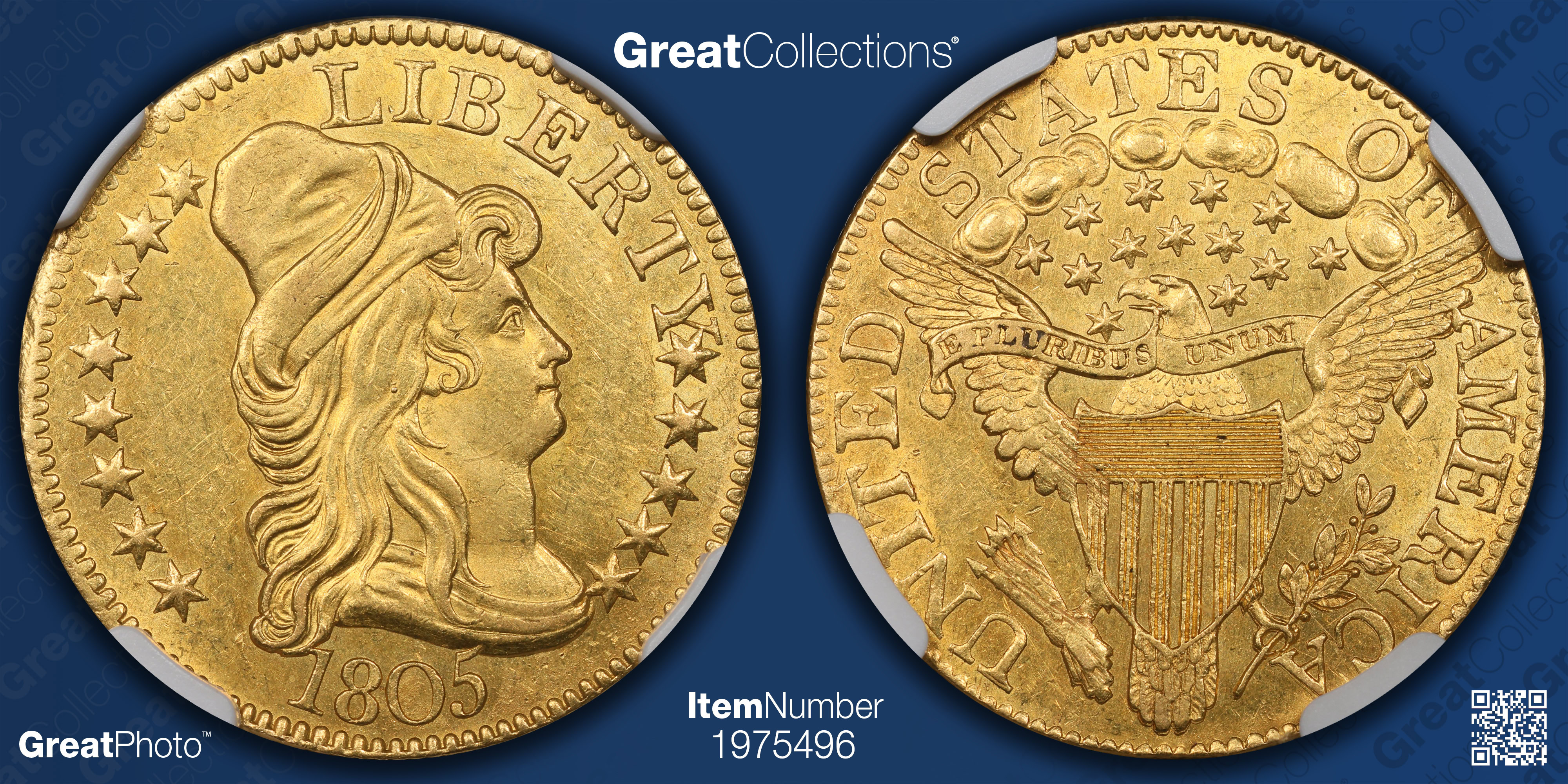 1805 Capped Bust Right Gold Half Eagle NGC MS-62 (Item 1975496 ...