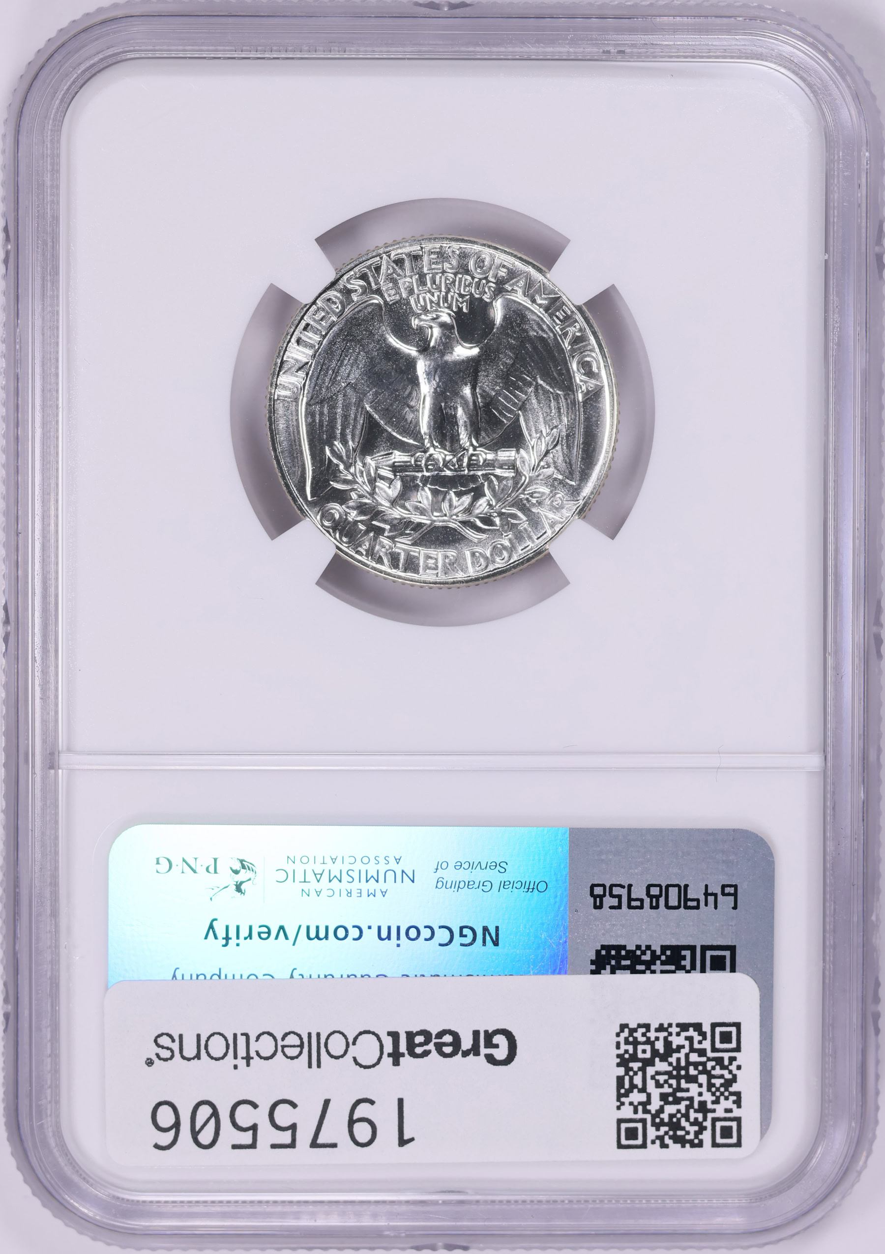 1955 Washington Quarter NGC Proof-68 (Item 1975506) | GreatCollections ...