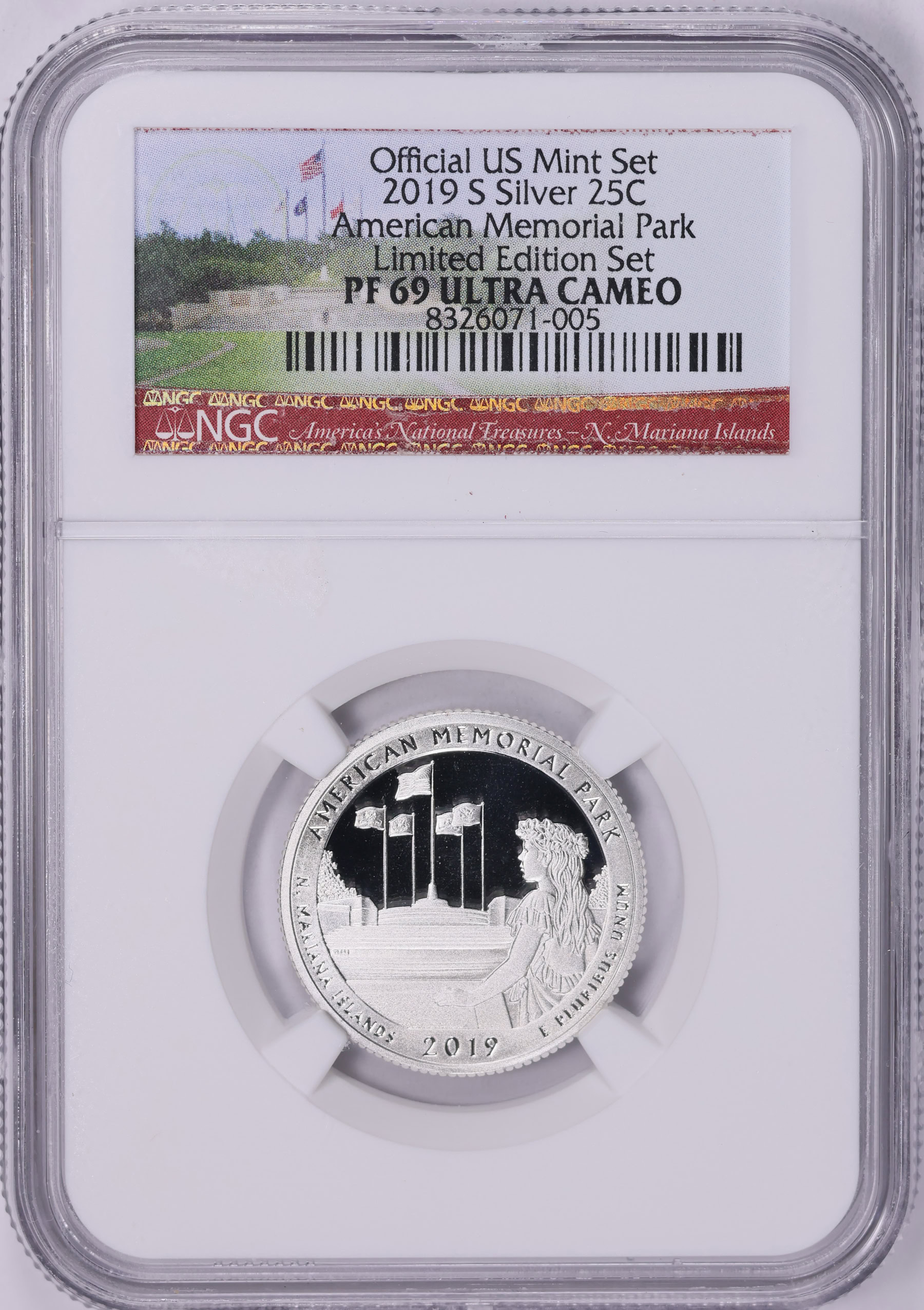2019-S America the Beautiful Quarter American Memorial NP Silver (From ...