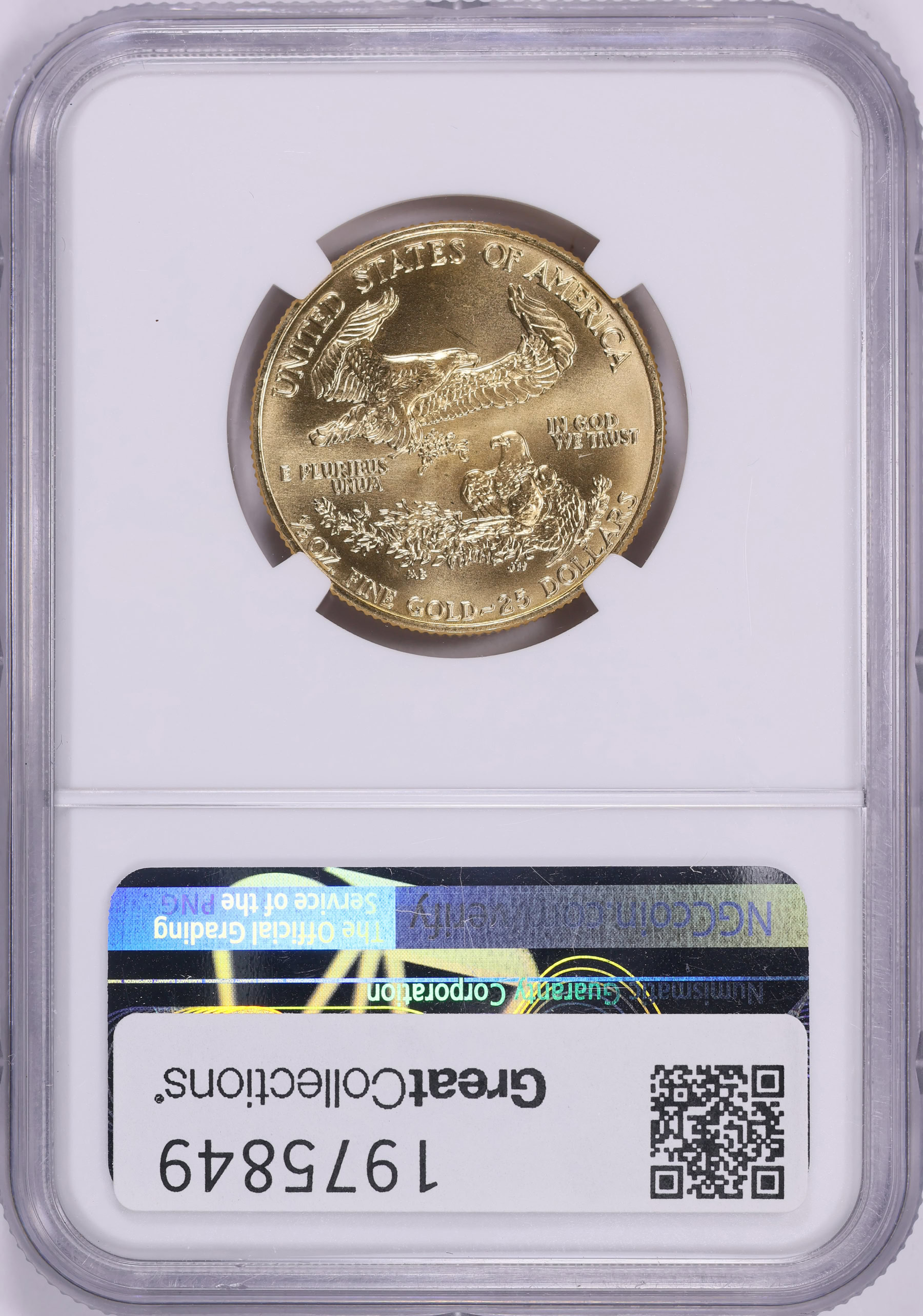 1992 $25 Half-Ounce Gold American Eagle NGC MS-69 (Item 1975849 ...