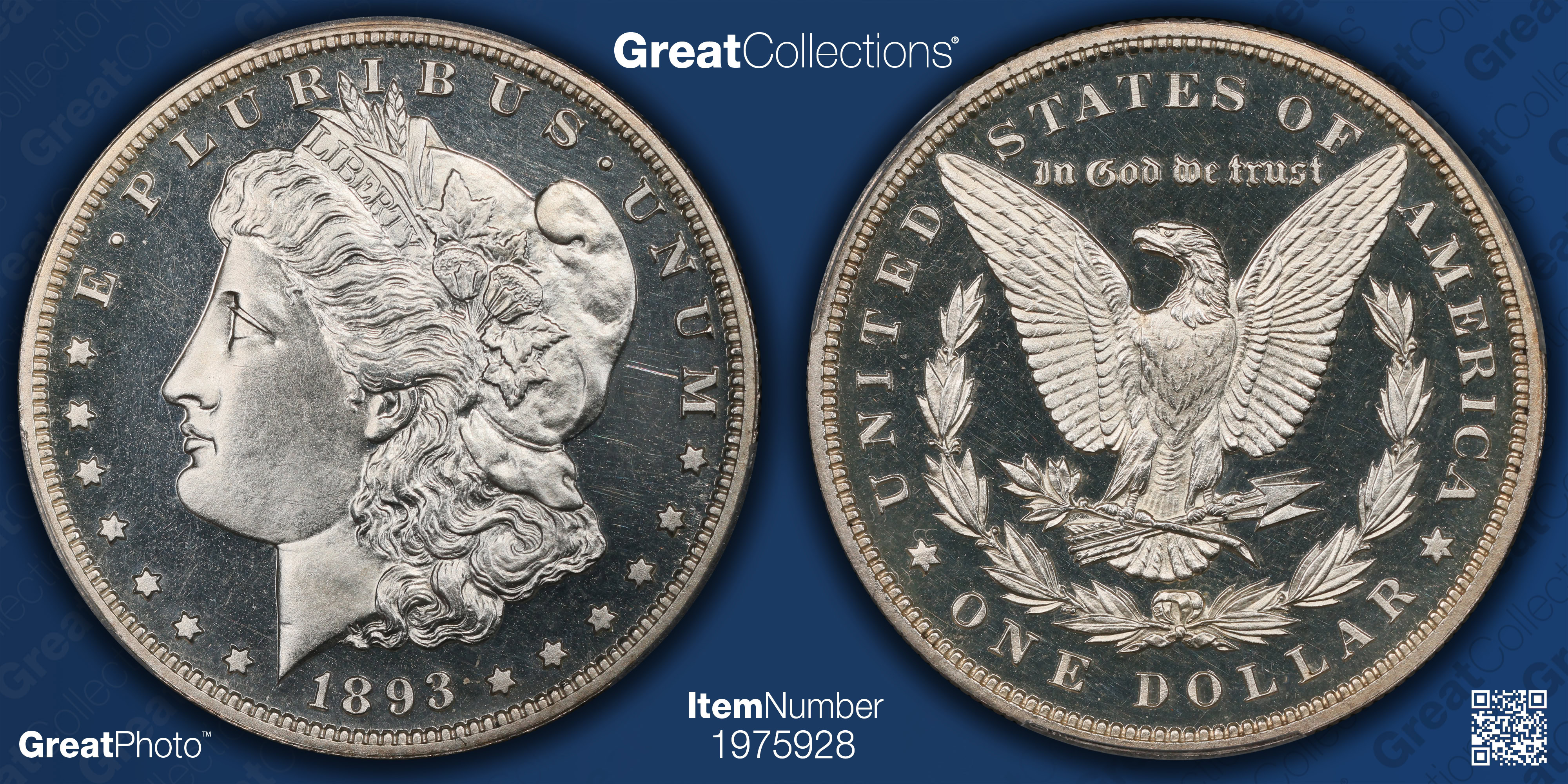 1893 Morgan Silver Dollar PCGS Proof-64 (Item 1975928 ...