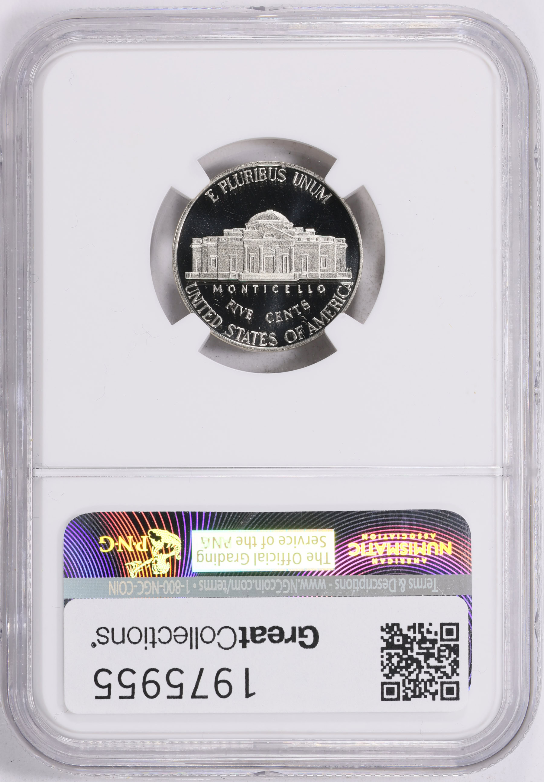 2016-S Jefferson Nickel Early Releases NGC Proof-70 UC (Jefferson Label ...