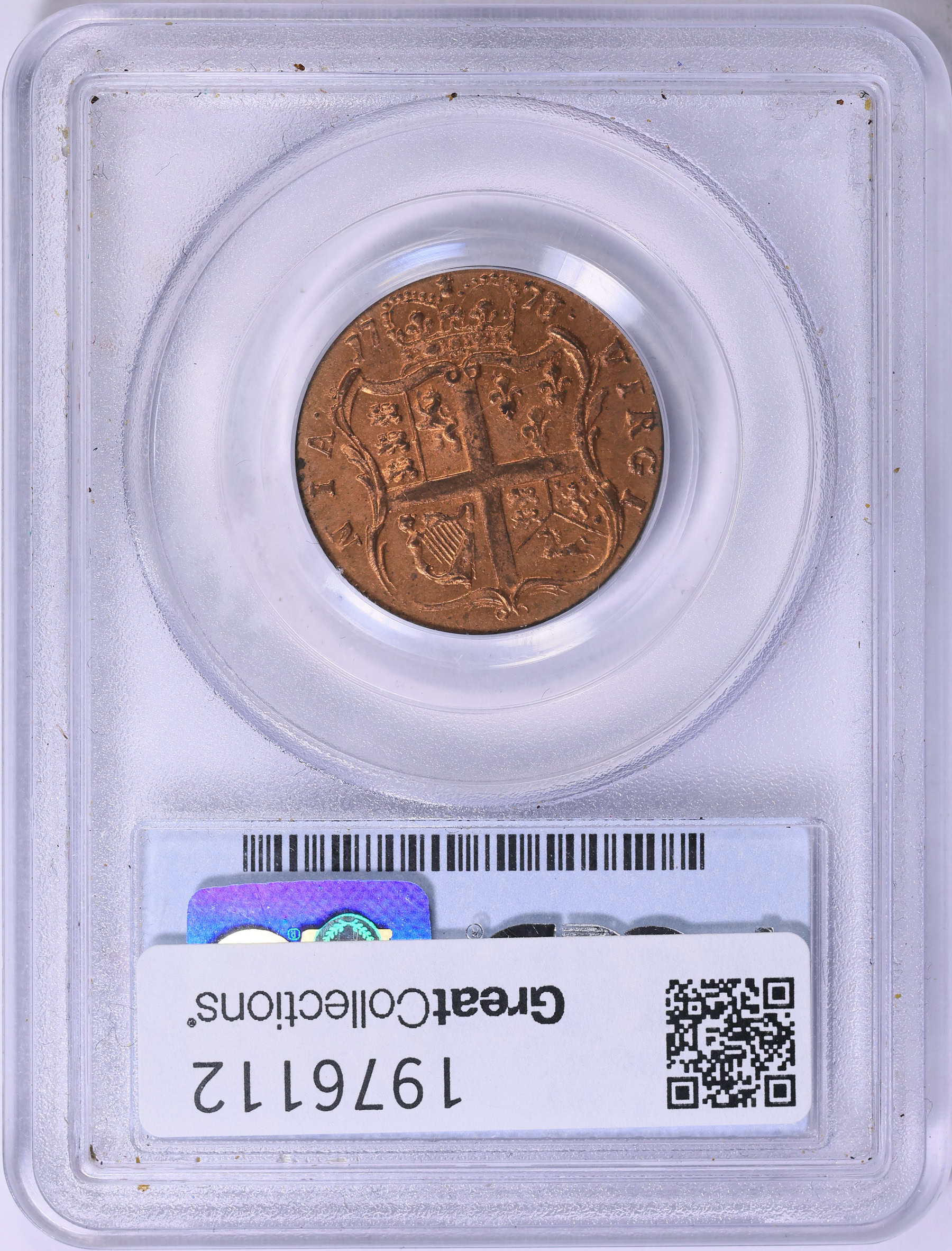 1773 Virginia Halfpenny No Period PCGS MS-63 RD (Item 1976112 ...
